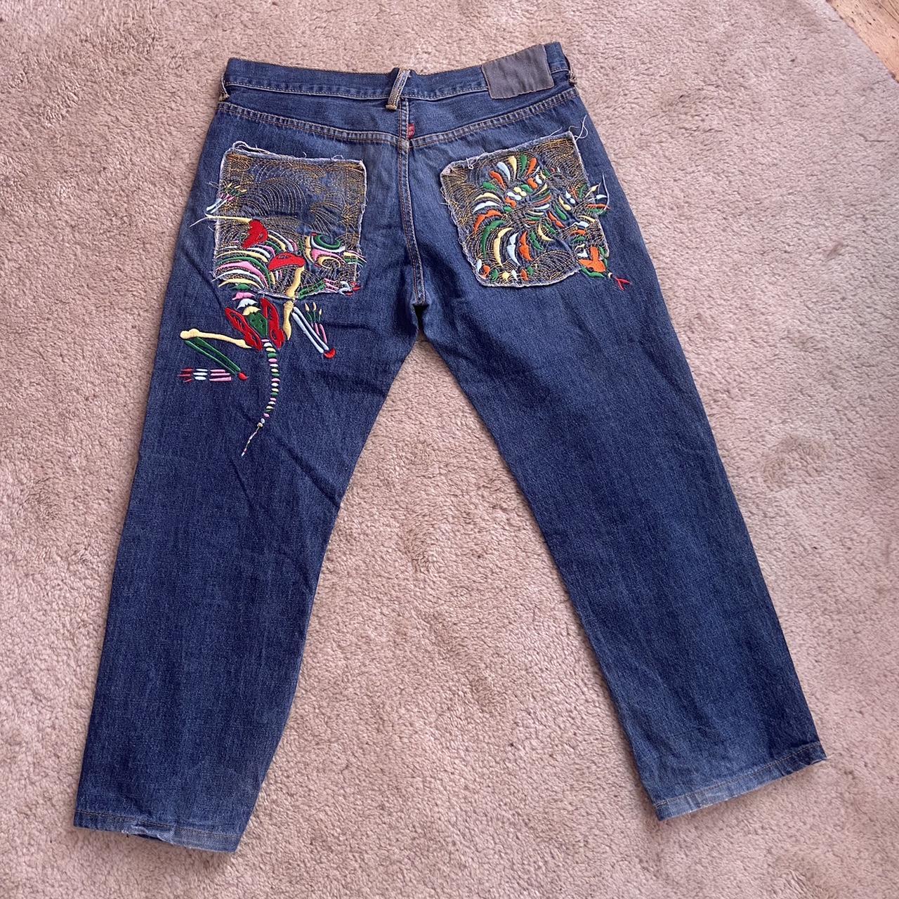 AUTHENTIC VINTAGE RED MONKEY COMPANY JEANS BAGGY... - Depop