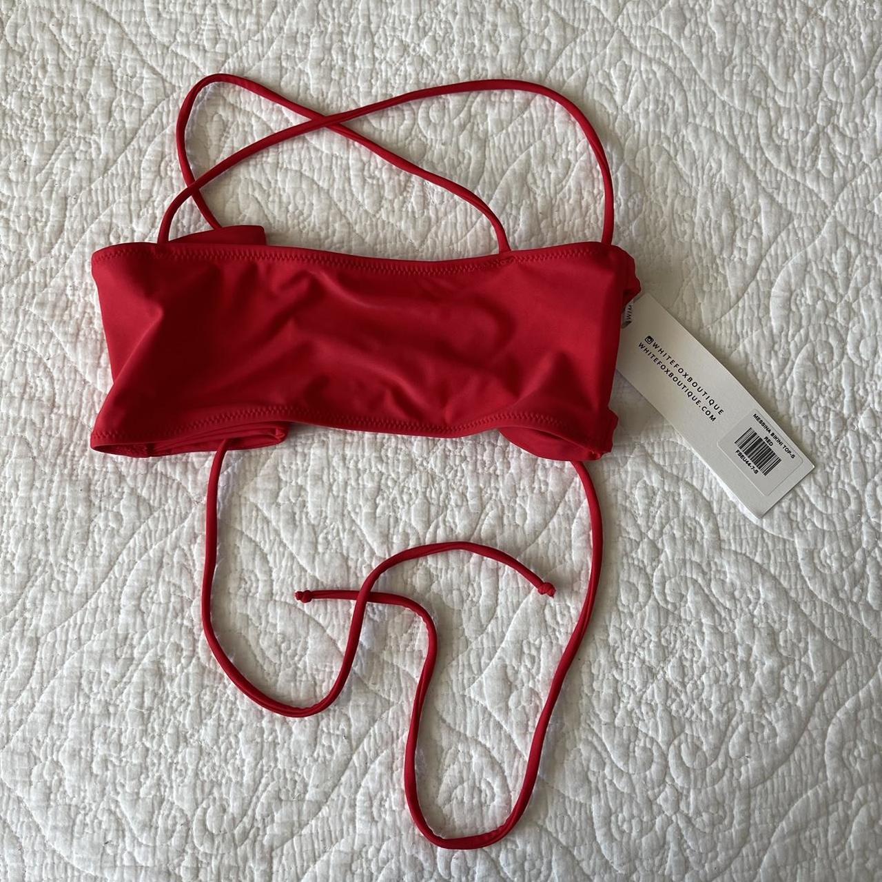 White fox swim red bikini top, no padding and... - Depop