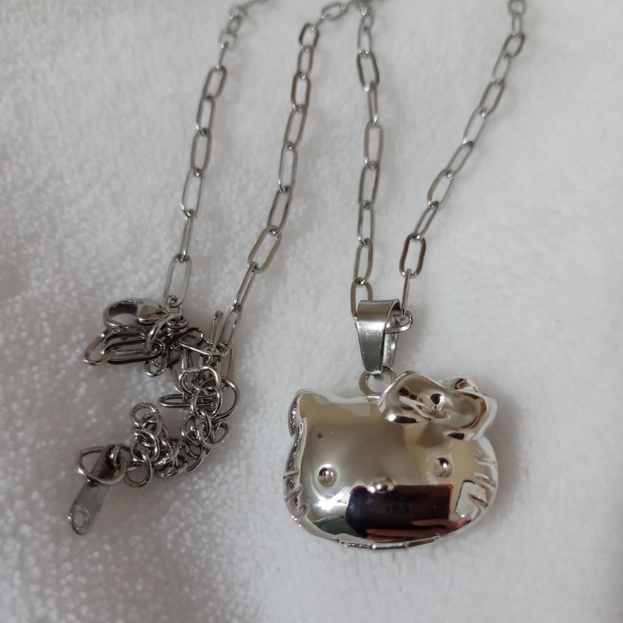 Hello kitty locket necklace Stainless steel Necklace... - Depop