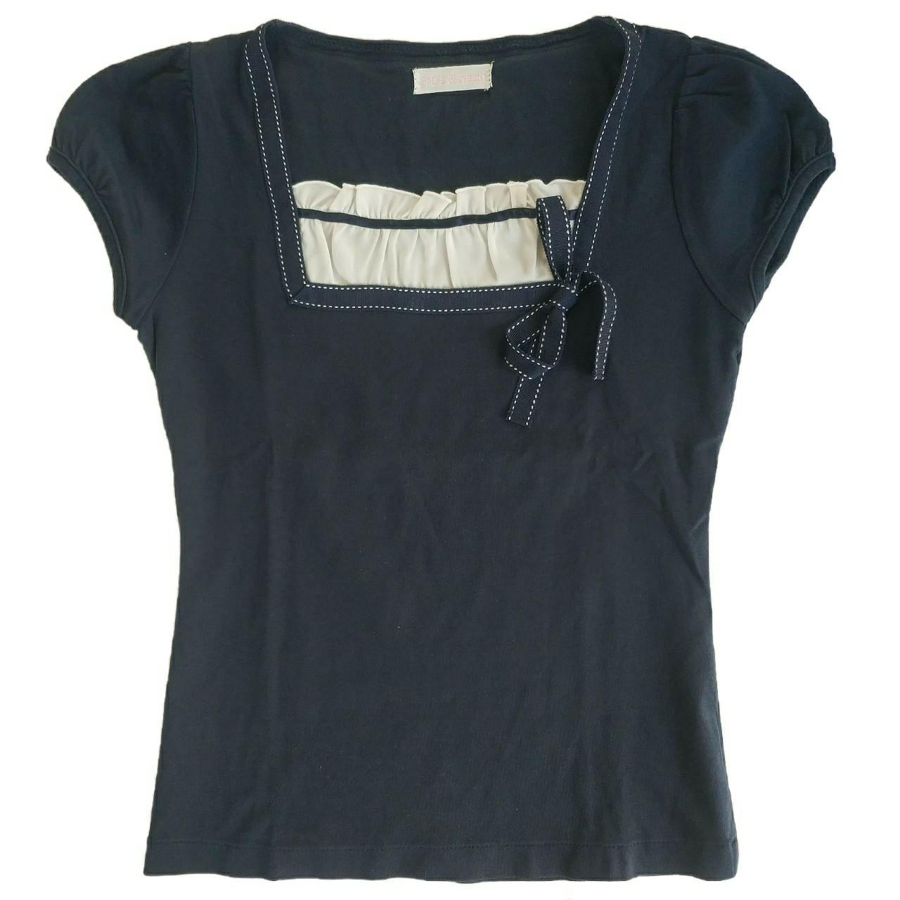 The cutest blue coquette top with the most beautiful... - Depop