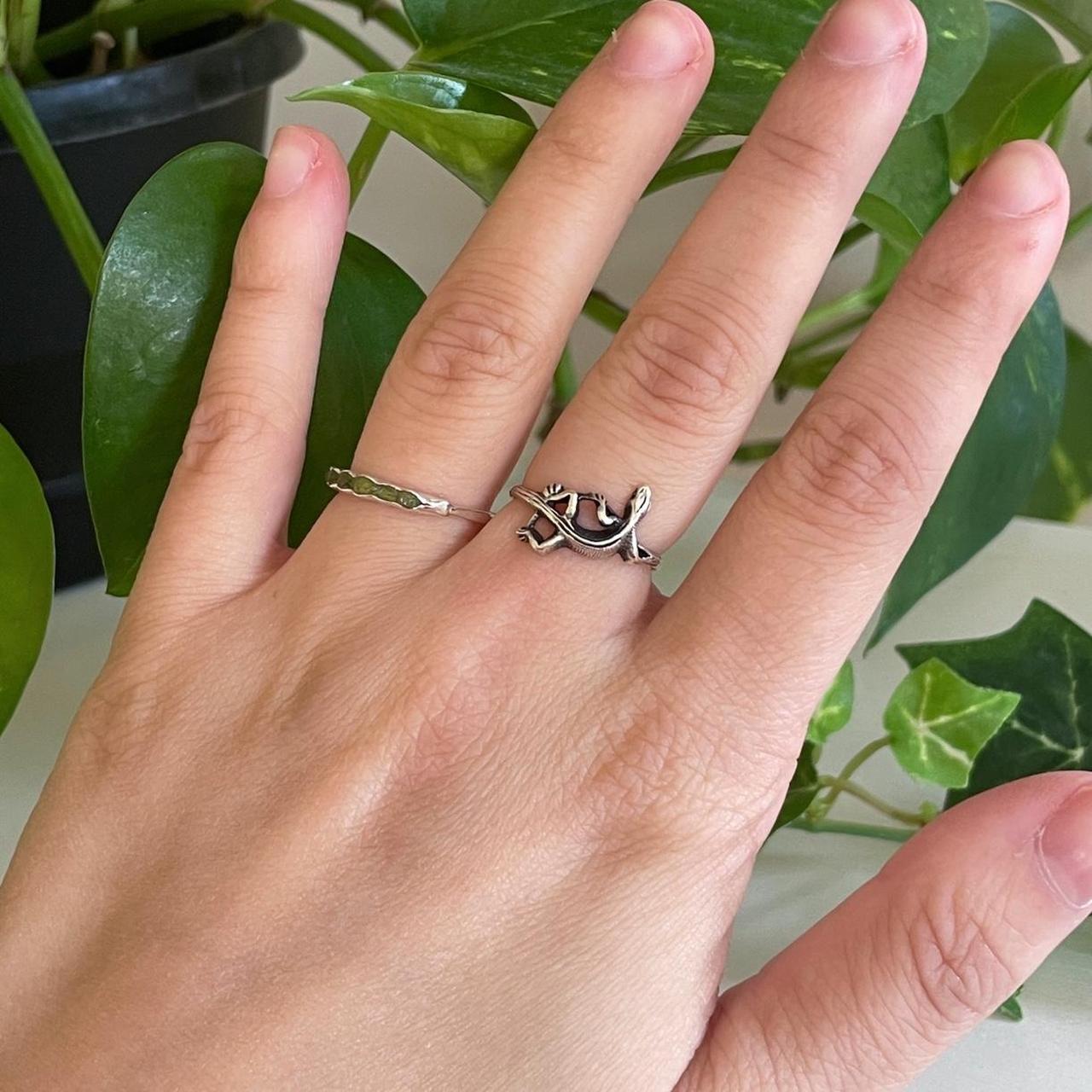 vintage sterling silver lizard ring 🦎 size 5 3/4... - Depop