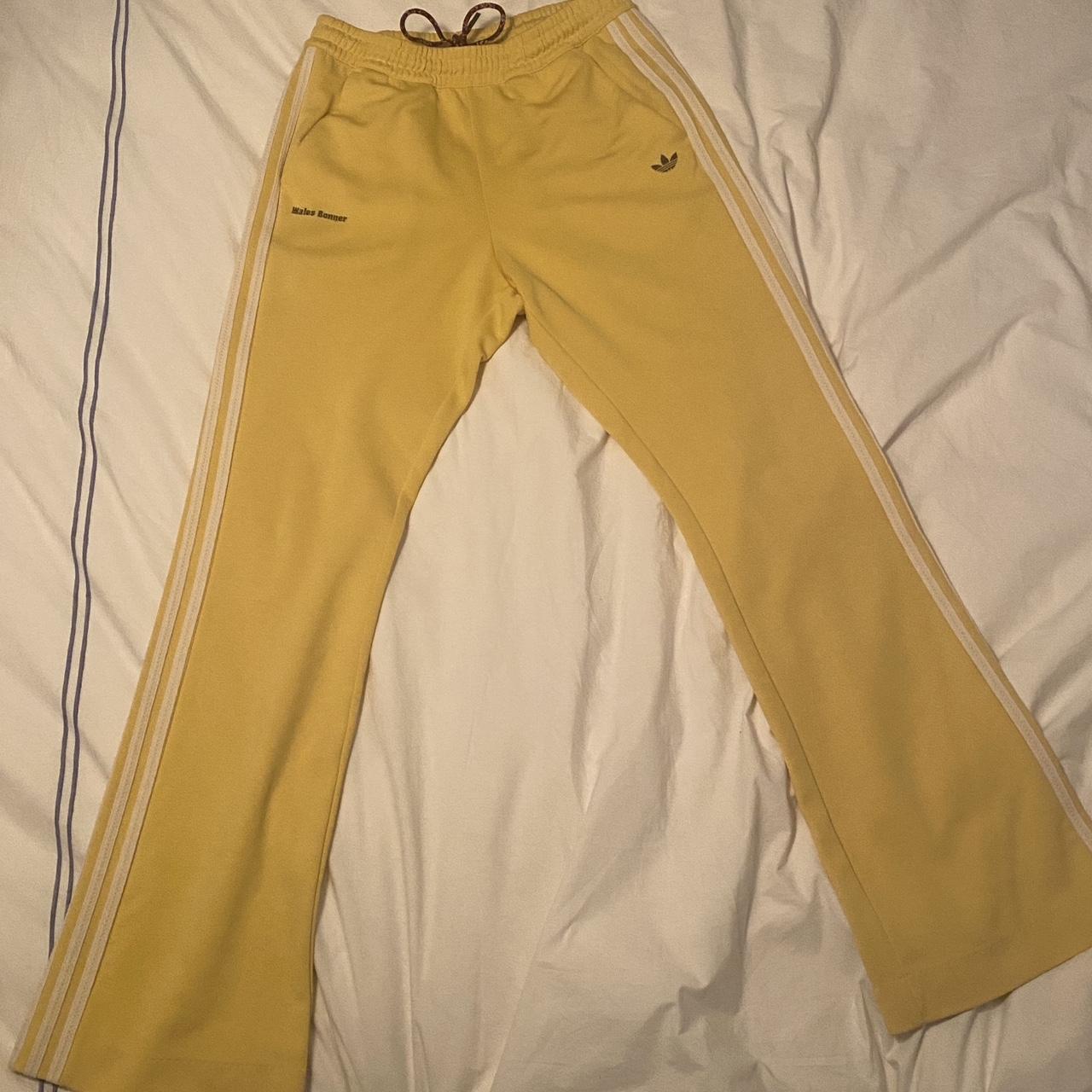 Wales Bonner Adidas Flared Yellow Sweatpants /... - Depop