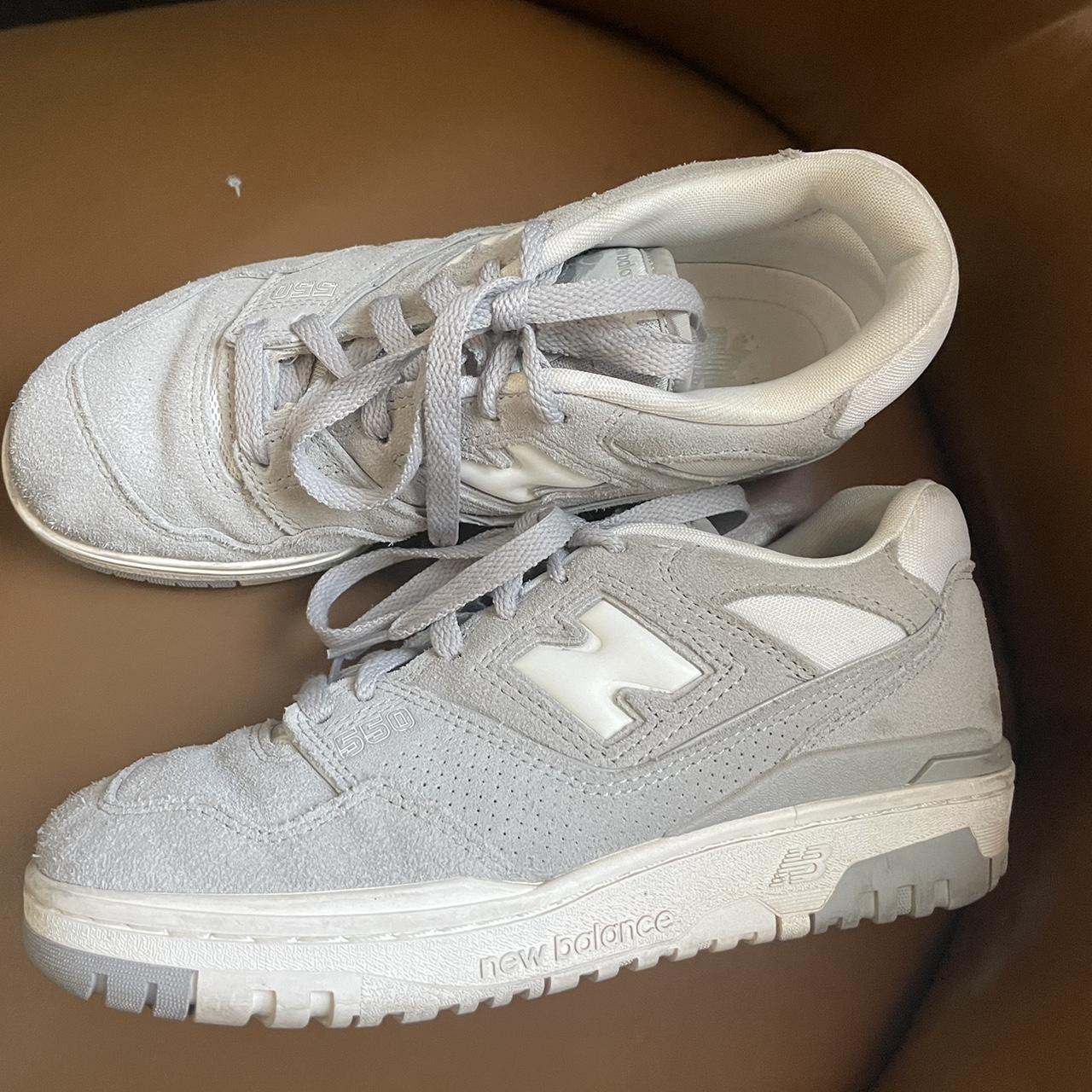 New Balance Grey 550s Suede Woman’s 8 / men’s... - Depop