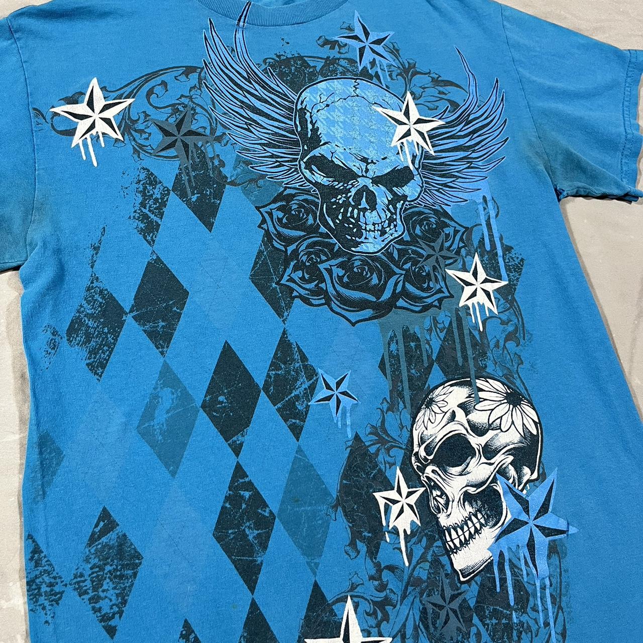 Y2K Skull T-Shirt #y2k #skull #grunge #depop... - Depop