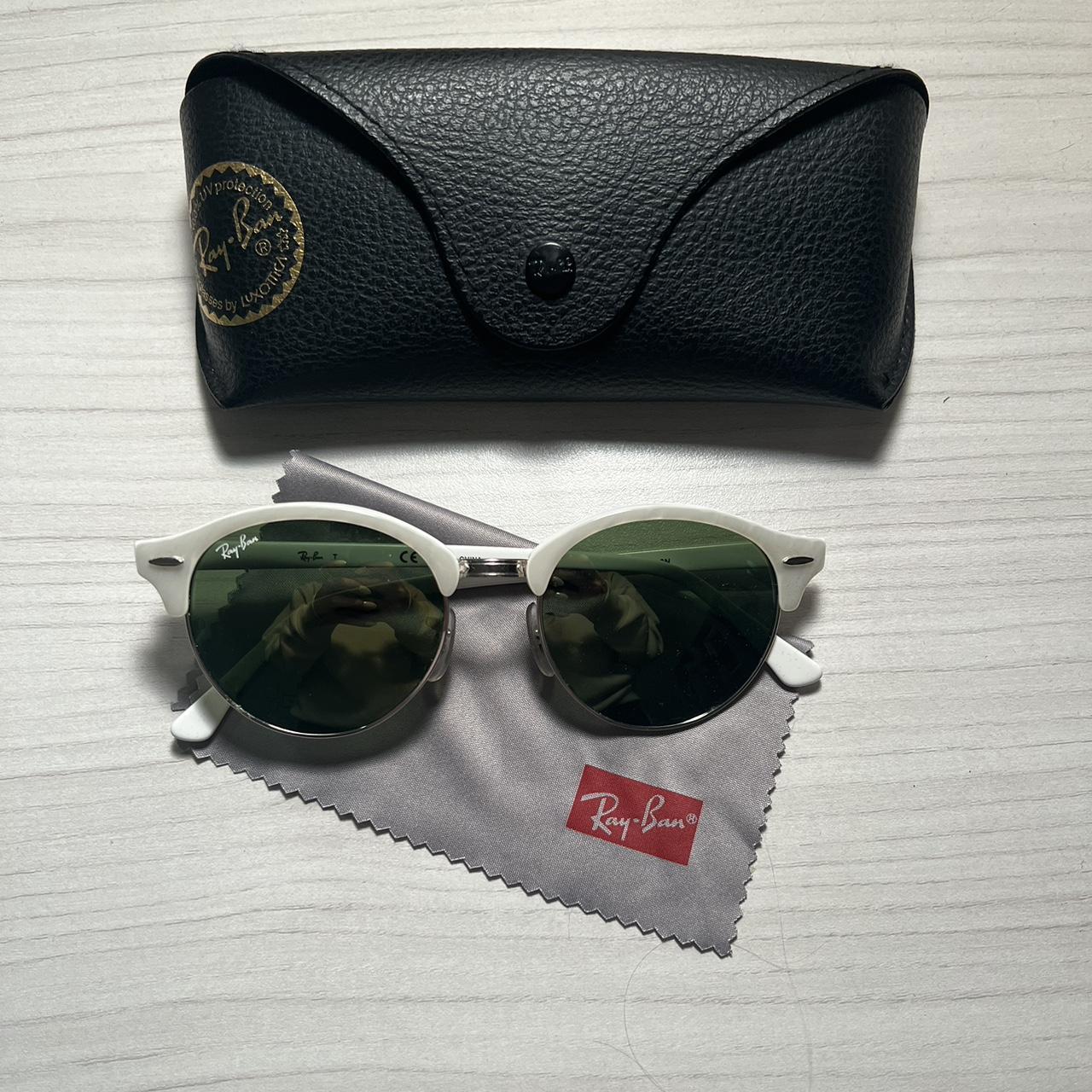 Ray-Ban Women's White Sunglasses | Depop