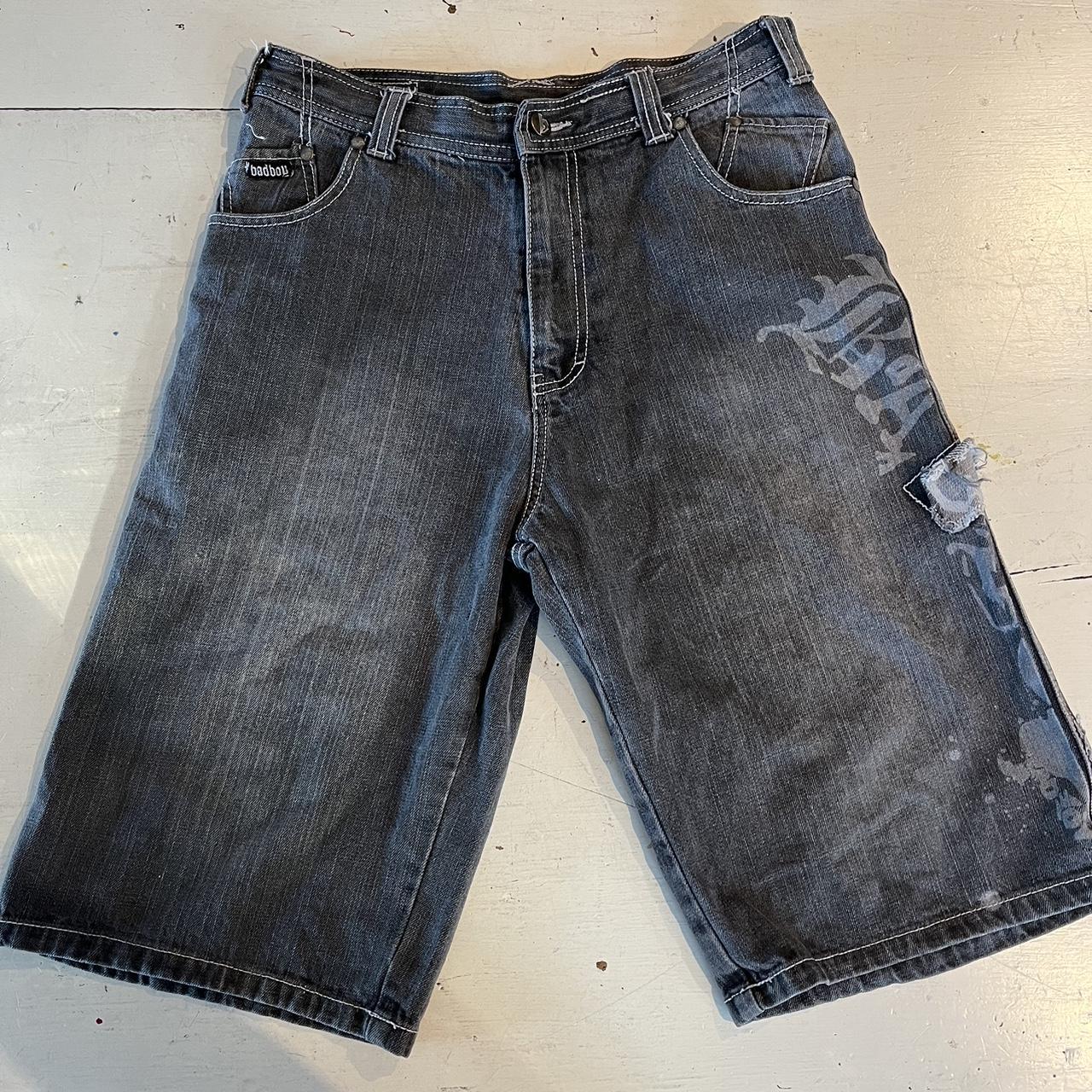 vintage bad boy baggy jorts size small - Depop