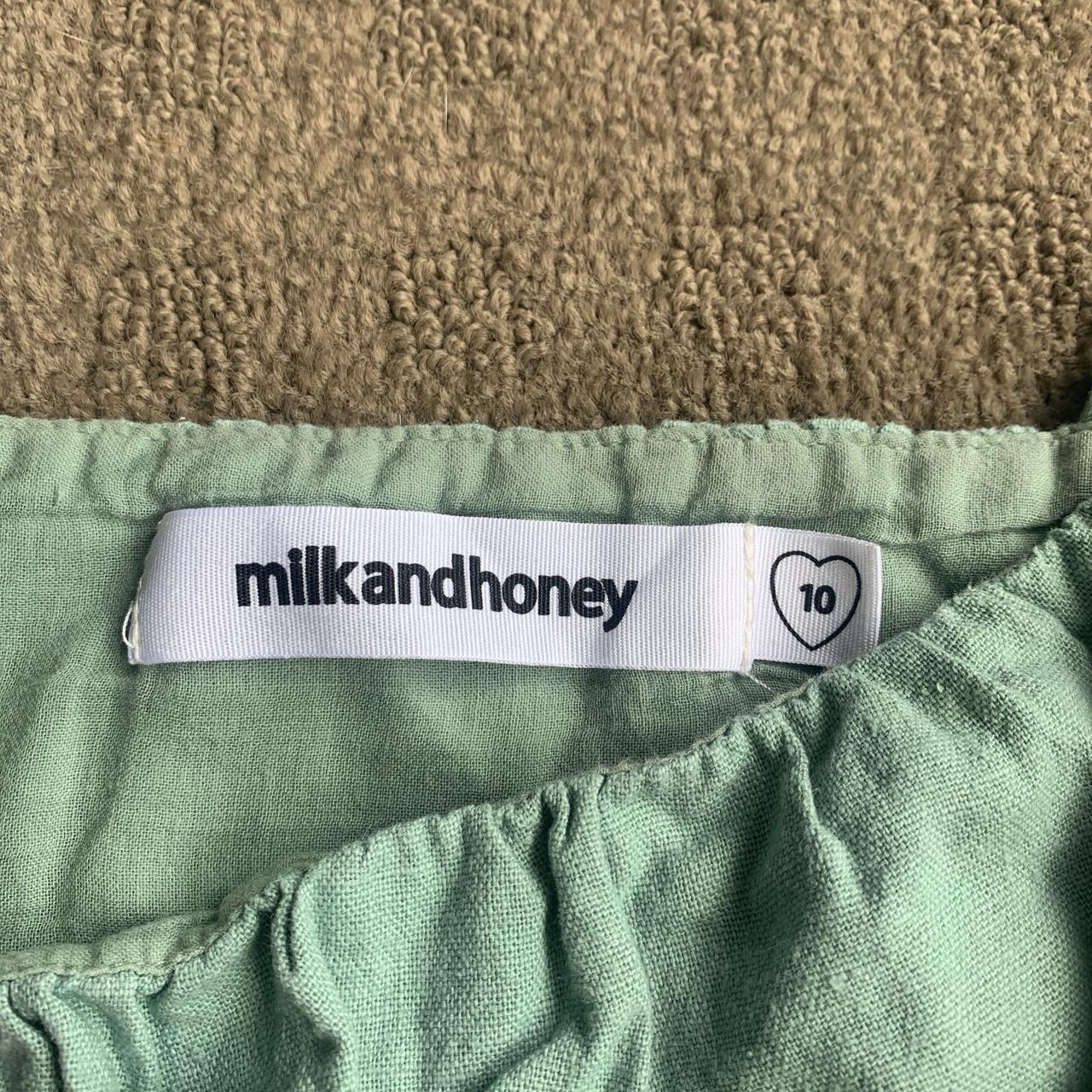 milkandhoney green going out spaghetti strap top... - Depop