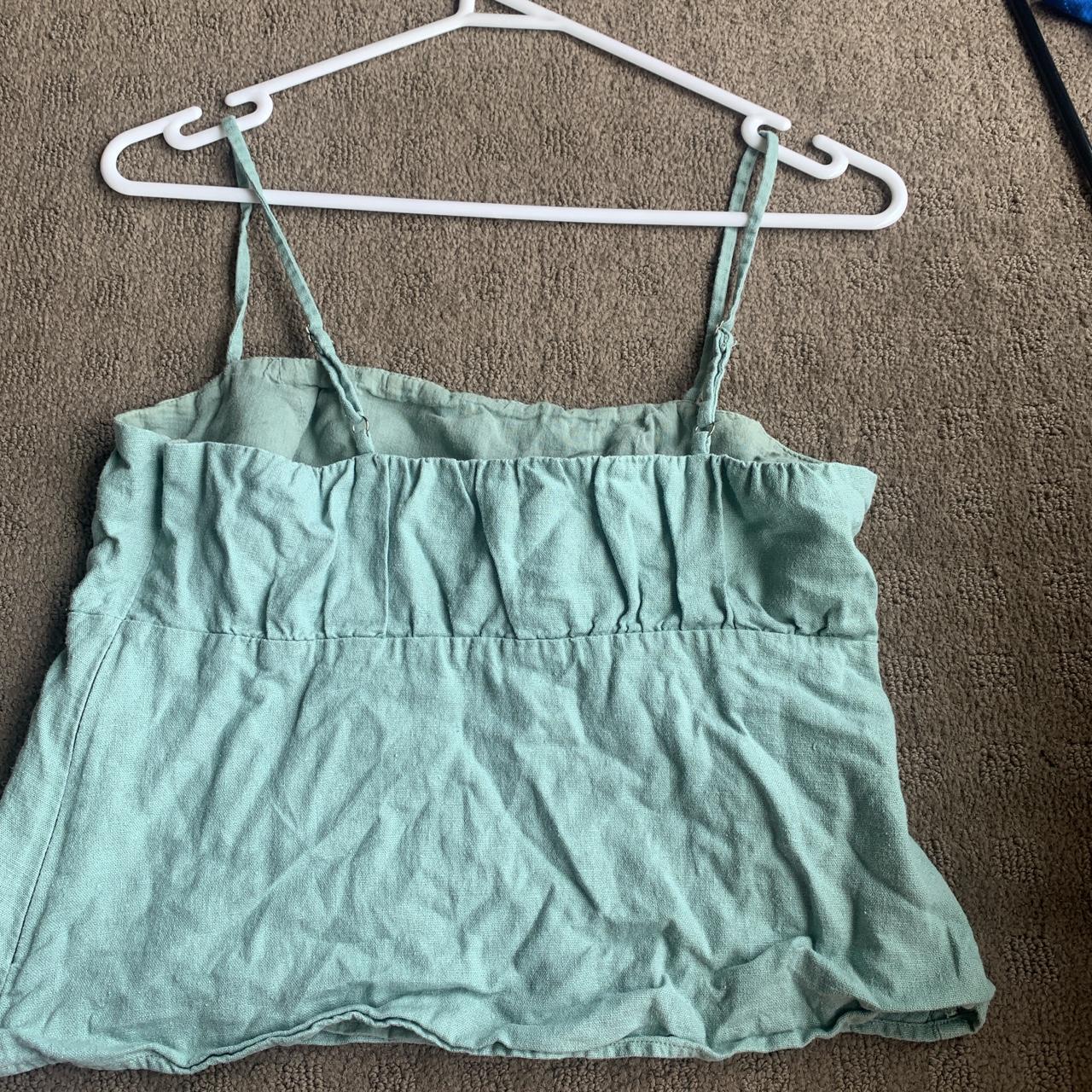 milkandhoney green going out spaghetti strap top... - Depop