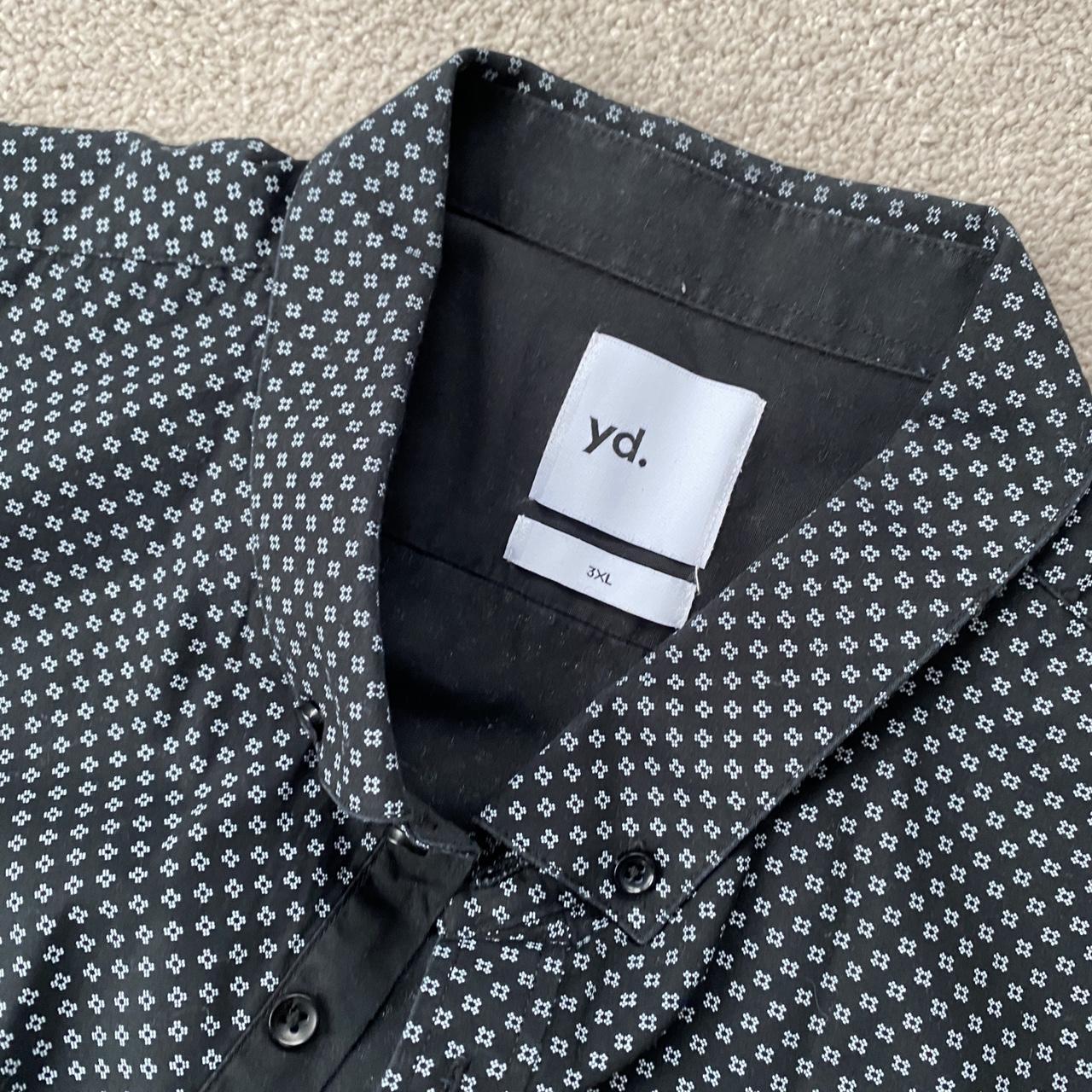 YD. Mens Collared Black Button Up Shirt - Size... - Depop