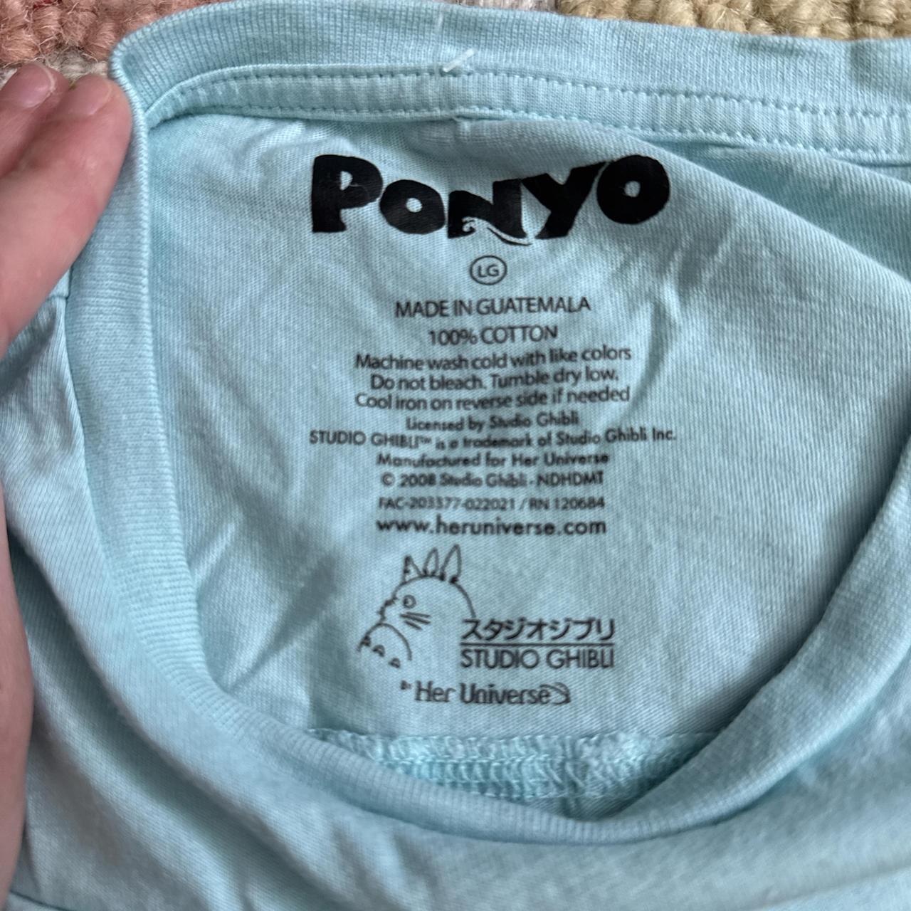 Boxlunch Blue and green Studio Ghibli Ponyo cotton... | Depop