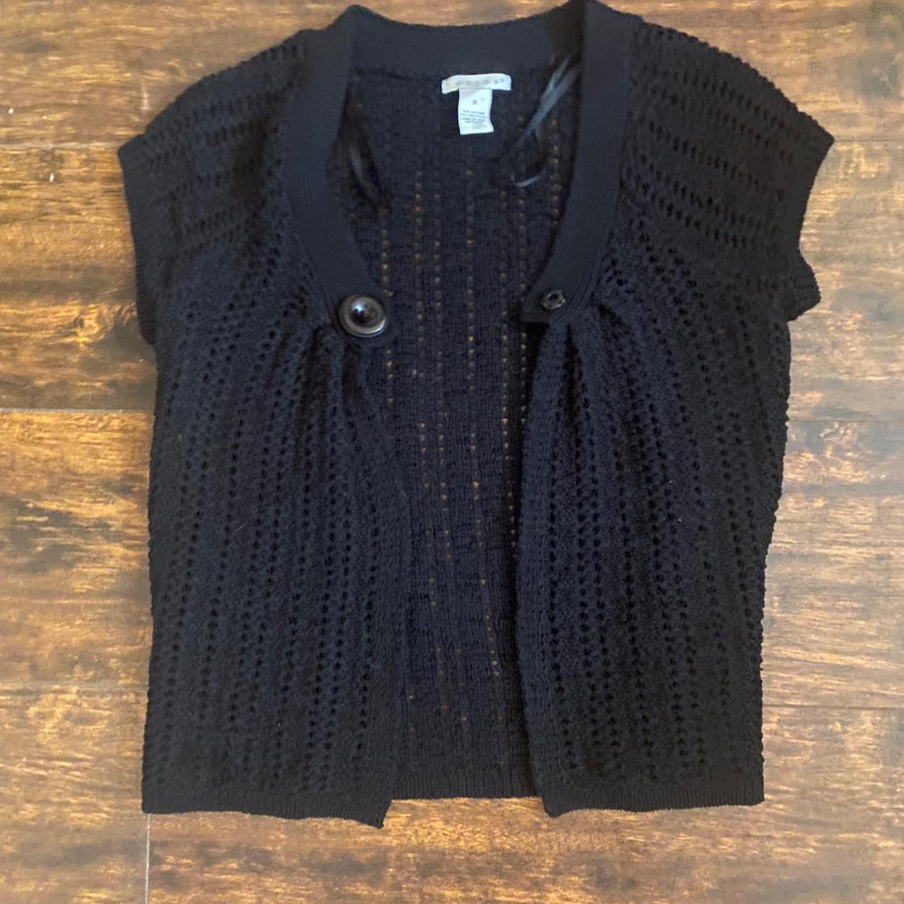 vintage knit button cardigan cottage core lightly... - Depop