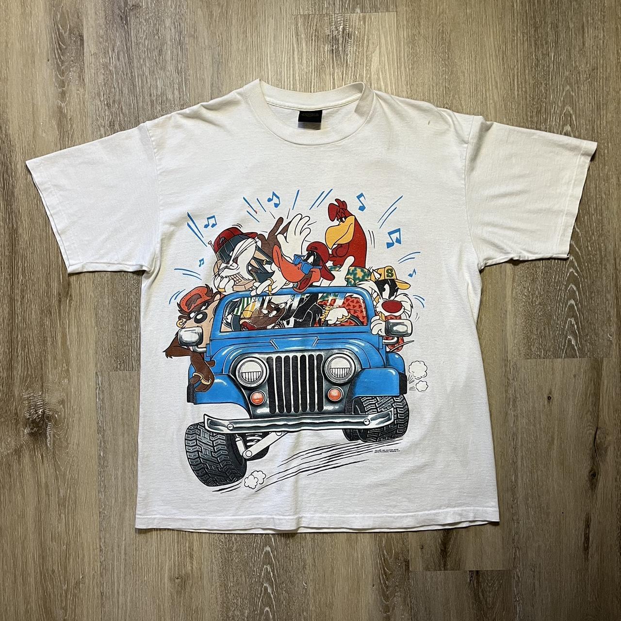 1993 Looney Tunes “Jeep Ride” Tee * Brand: Changes | Depop 1993 Looney Tunes “Jeep Ride” Tee * Brand: Changes | Depop