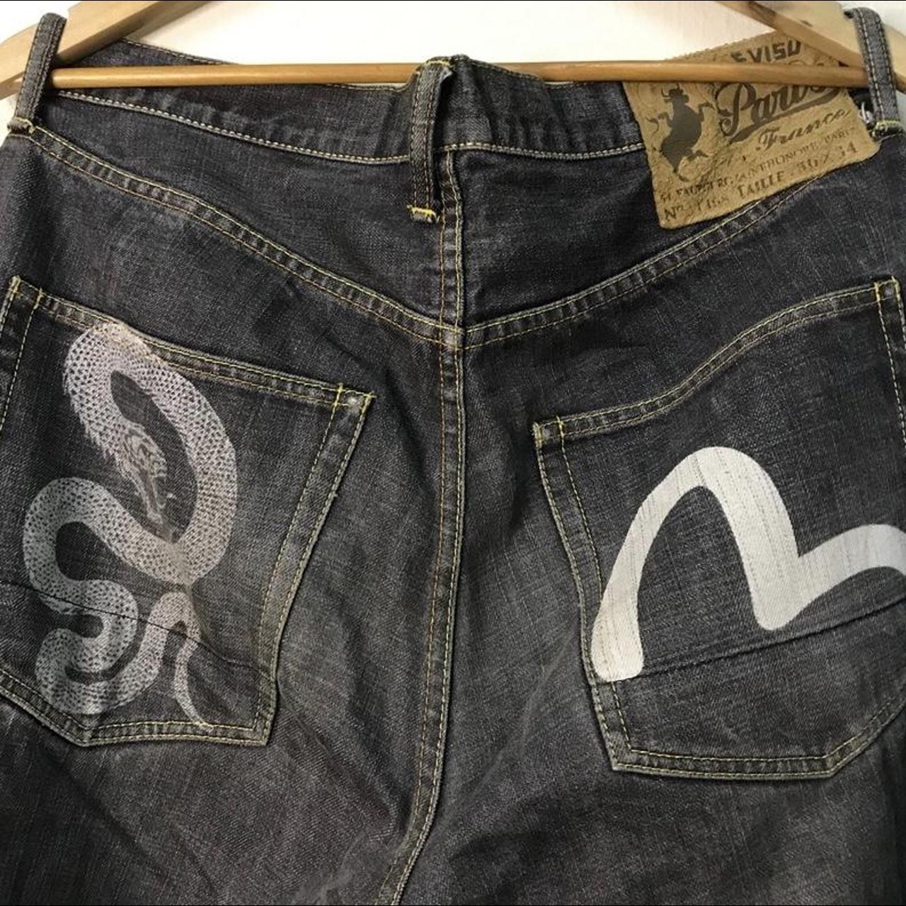 Evisu denim Evisu Jeans size 36x34 Distressing at... - Depop