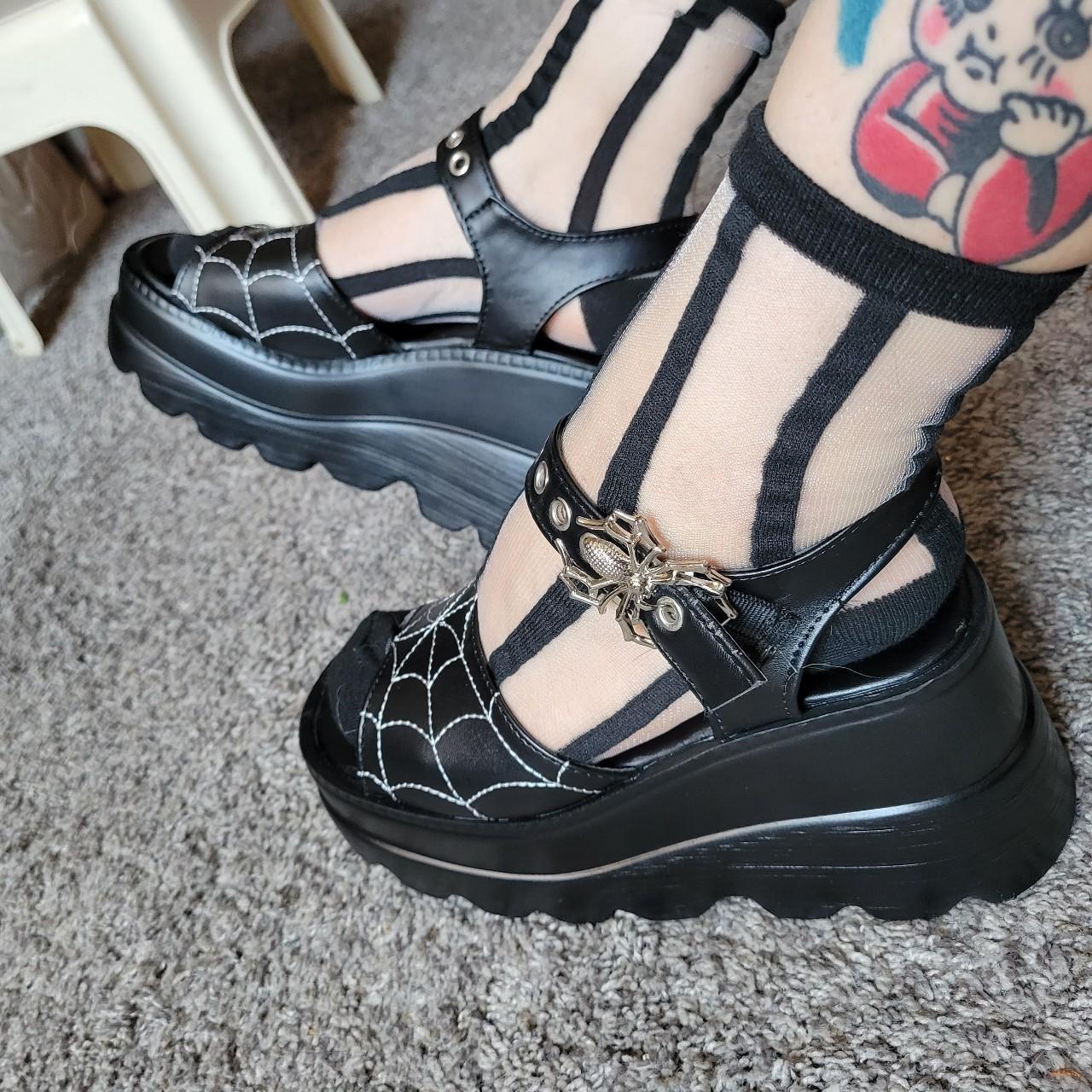 Worn Once Spooky Platform Shoes Gothic Platforms ... - Depop
