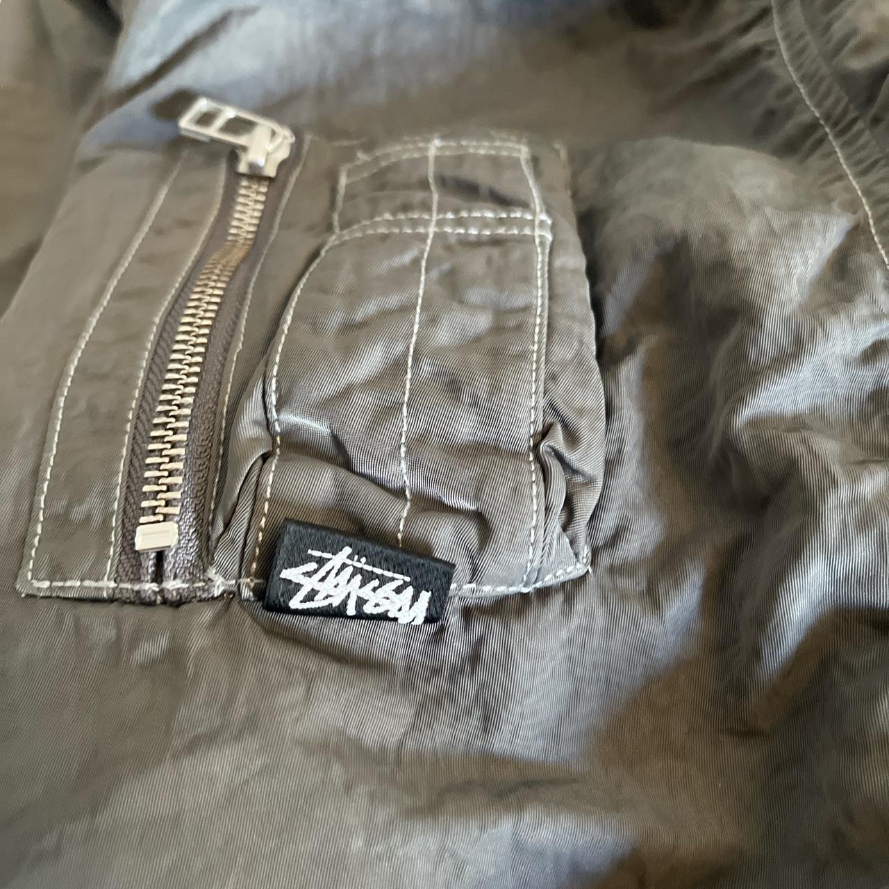 Stüssy Men's Grey and Silver Jacket | Depop