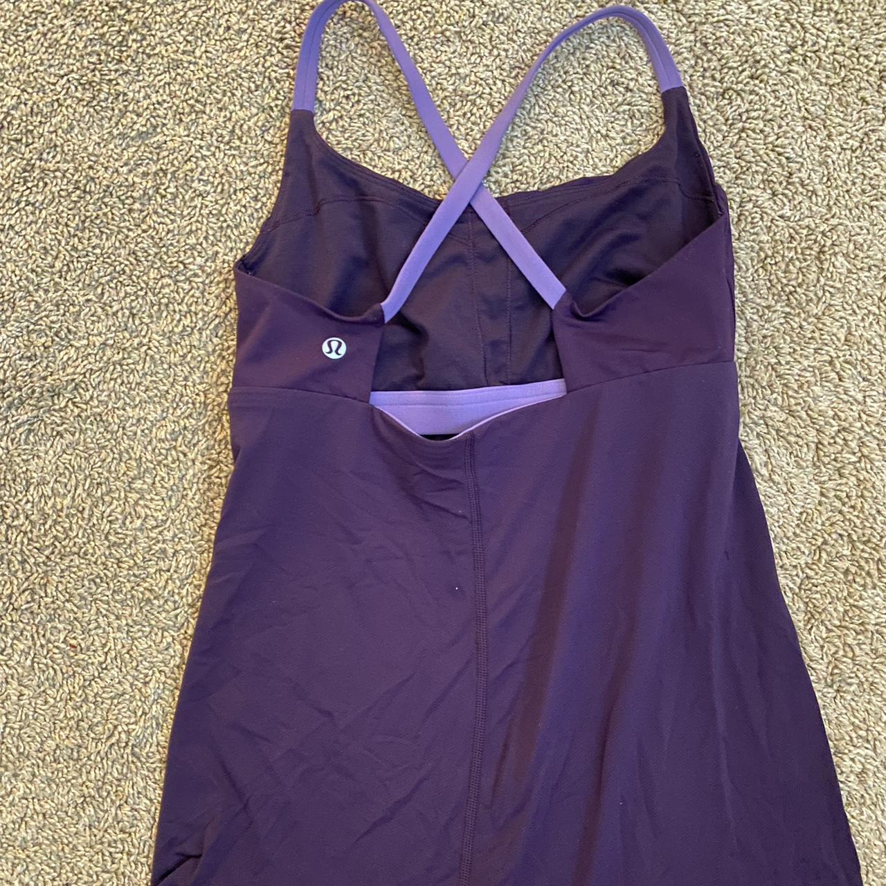 lululemon athletic purple tank top great condition... - Depop