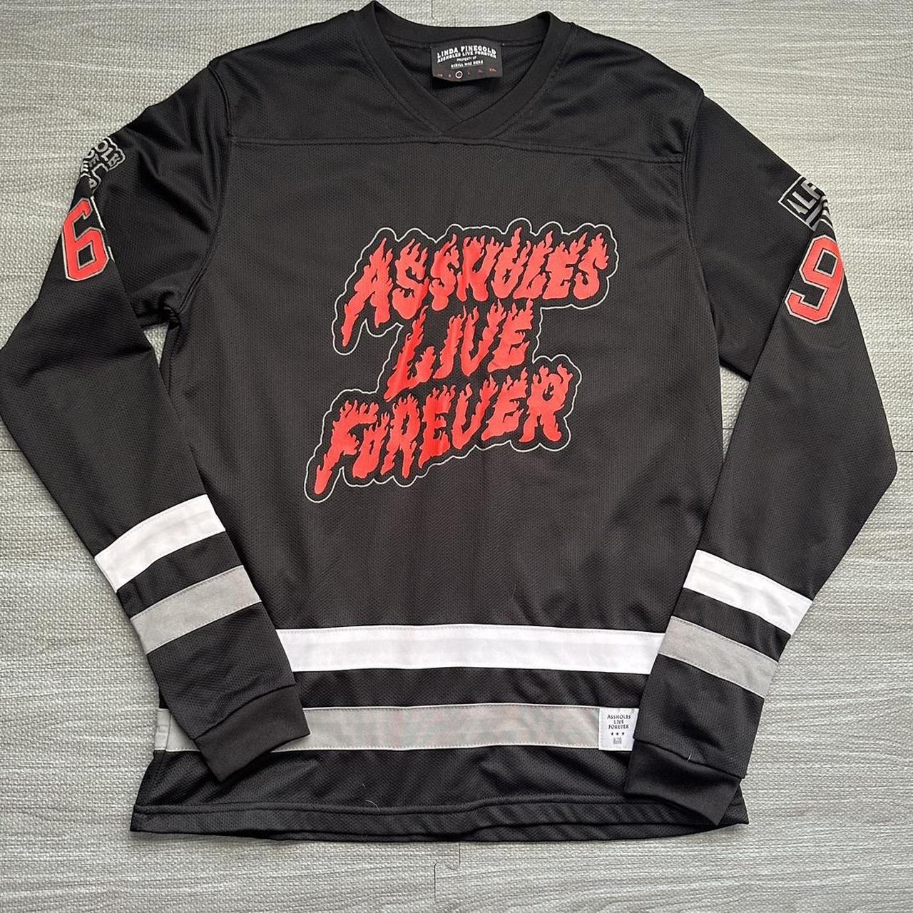 Assholes Live Forever Jersey (worn once) Size:... - Depop