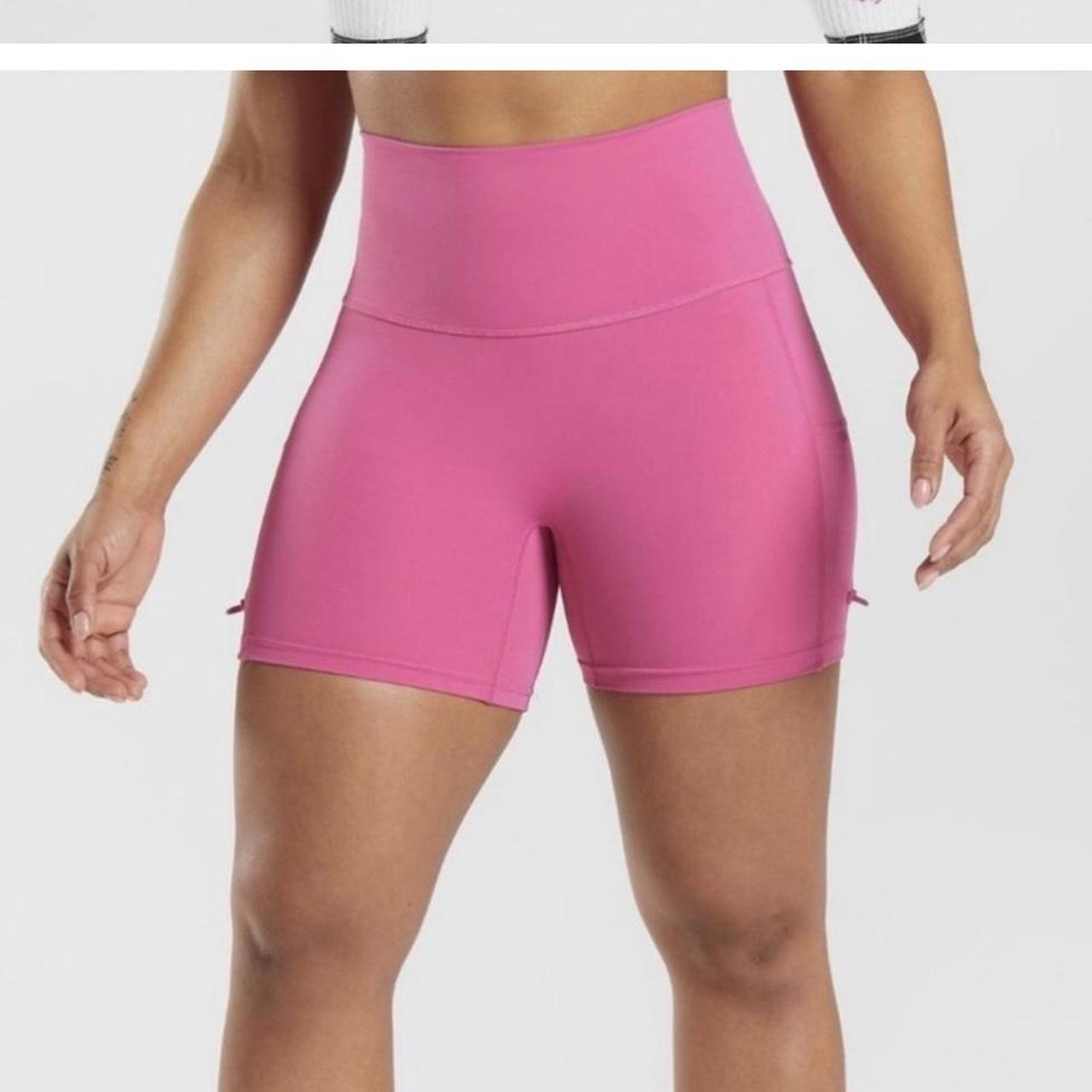 Pink Gymshark Legacy Ruched Tight Shorts -size... - Depop