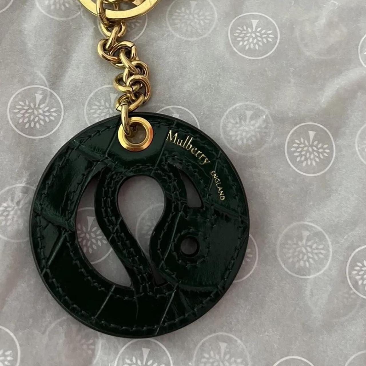 Mulberry Mandarin Orange Zodiac Leather Keyring,... - Depop