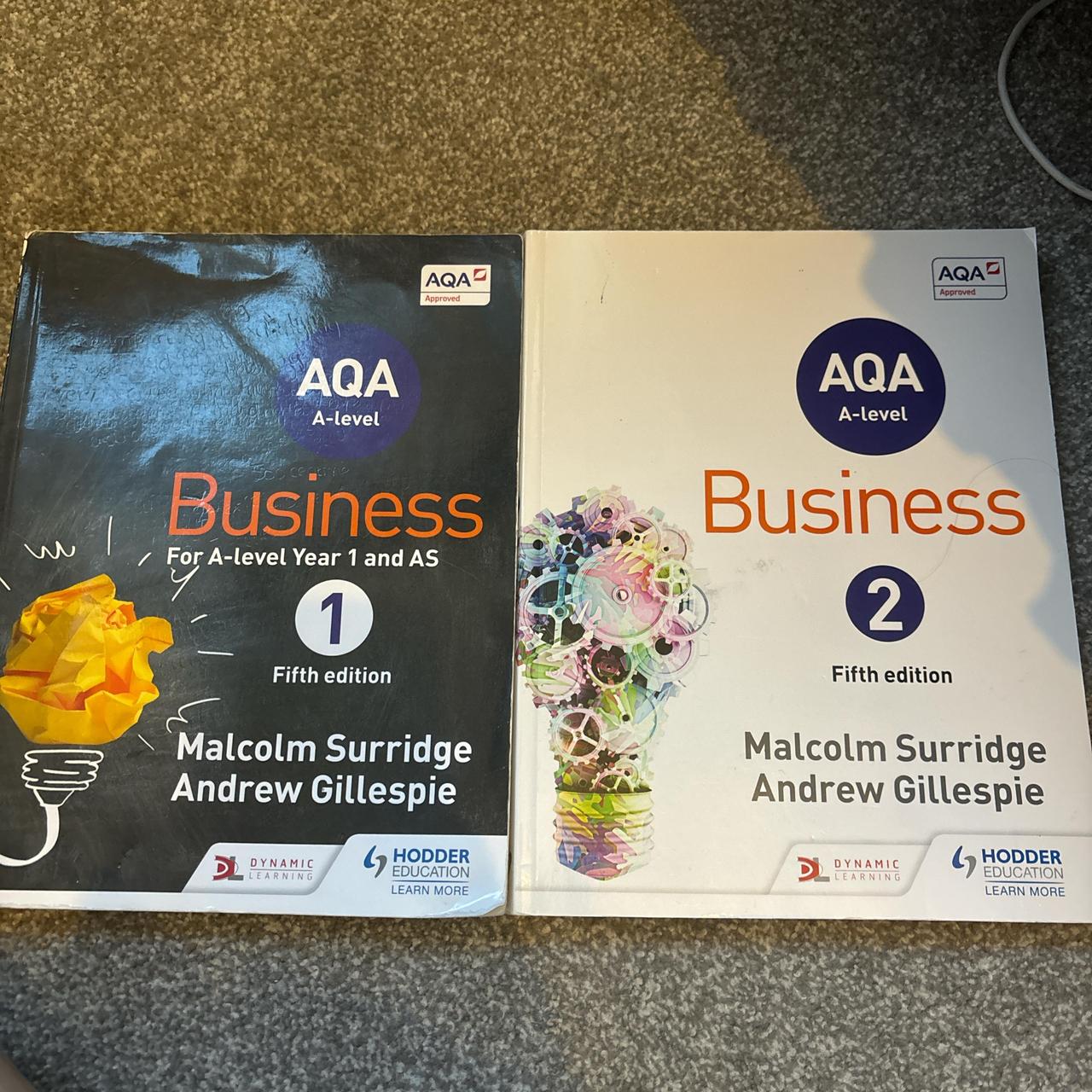 AQA Business A level 1 and 2 books #AQA #alevels... - Depop