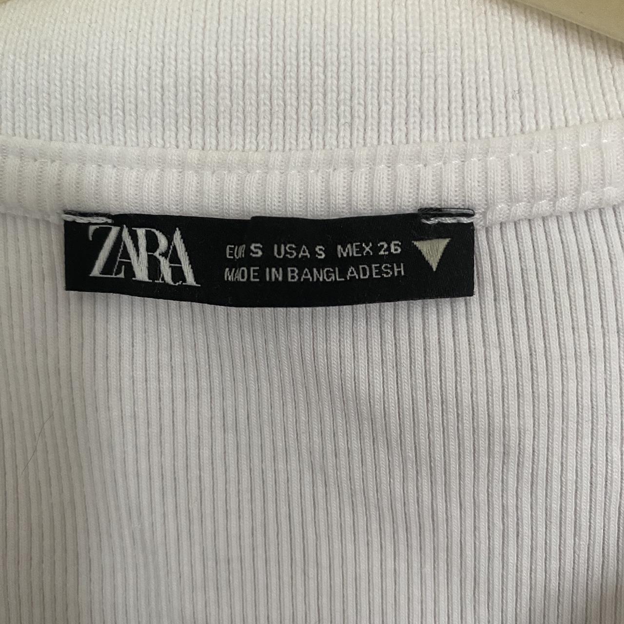 Zara - white long sleeve top 🤍 Crop top Perfect... - Depop