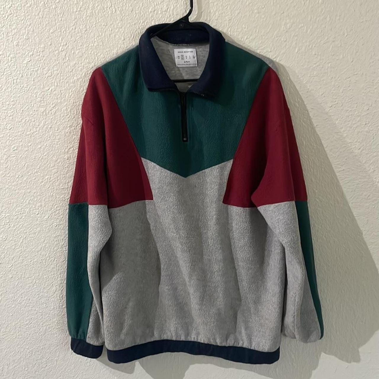Vintage colorblock fleece, in good condition just... - Depop