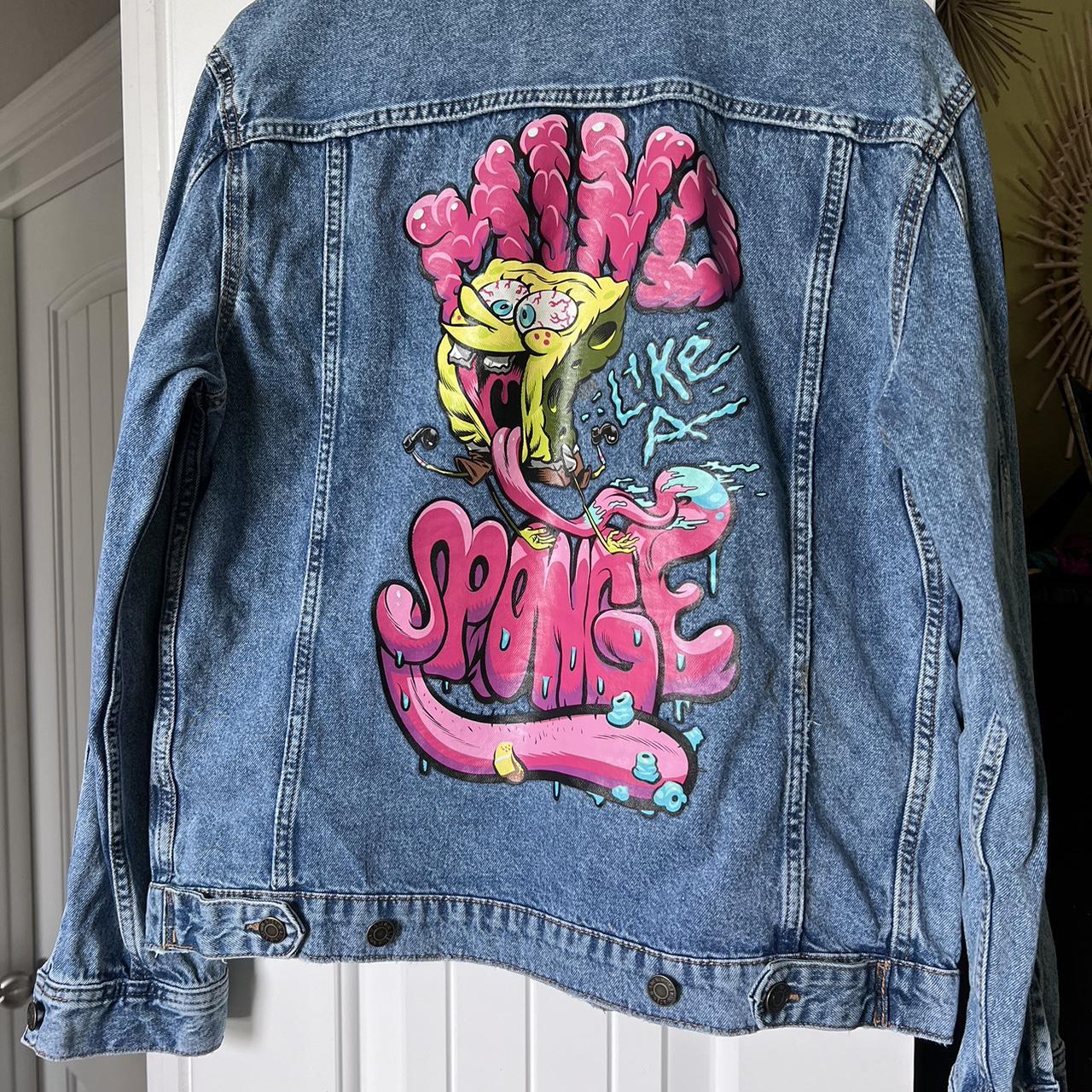 SpongeBob SquarePants denim jacket by H&M divided. - Depop