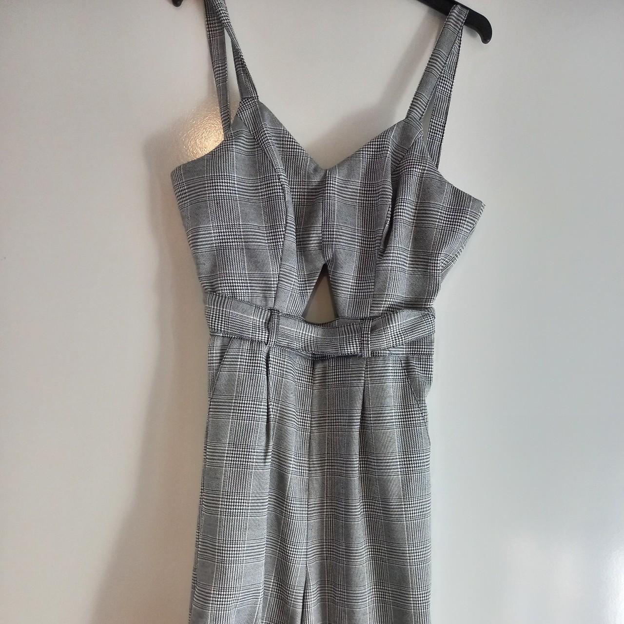 Black and white checkered jumpsuit from Dotti. Comes... - Depop