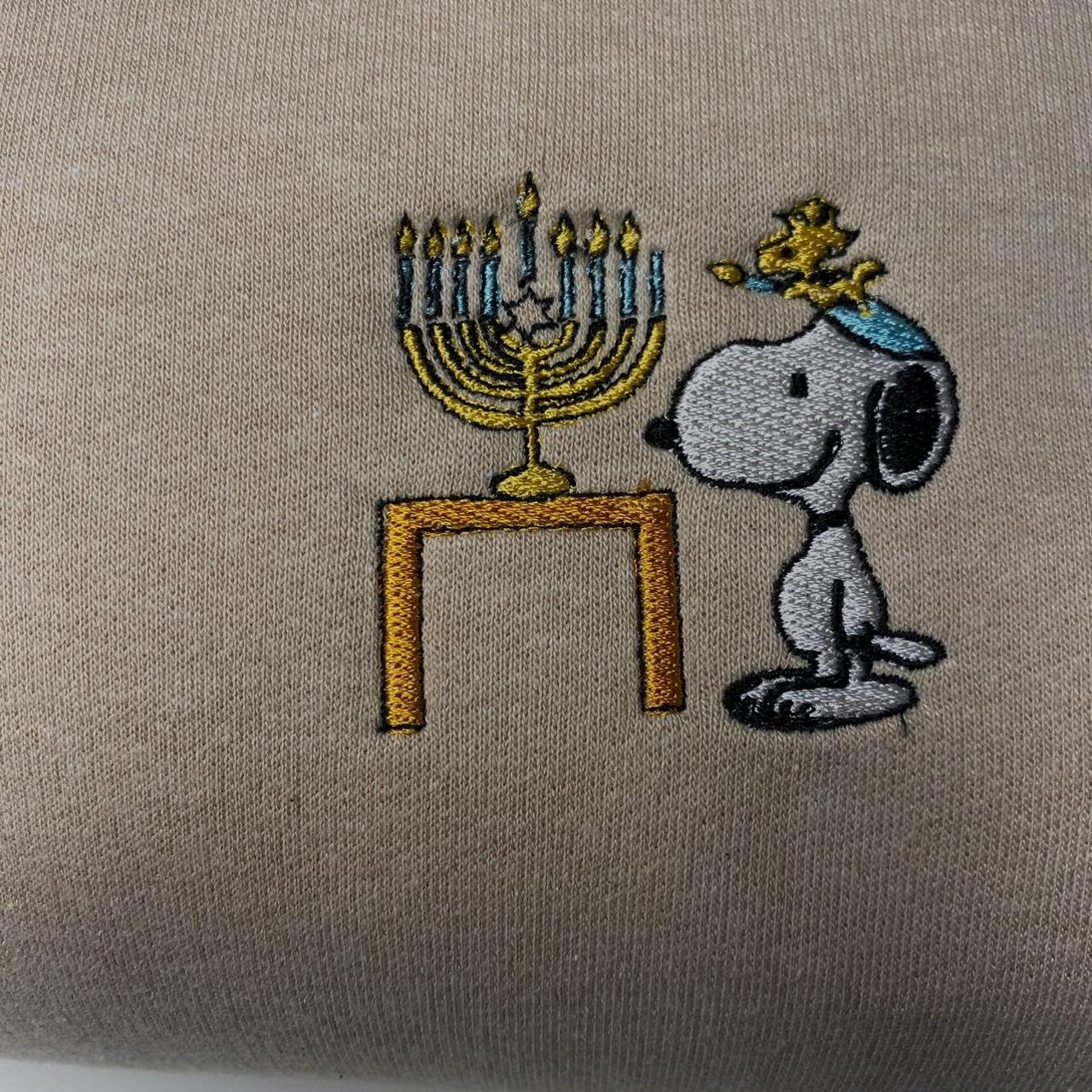 Vintage Hanukkah Jewish Snoopy Sweater Lighting the... | Depop