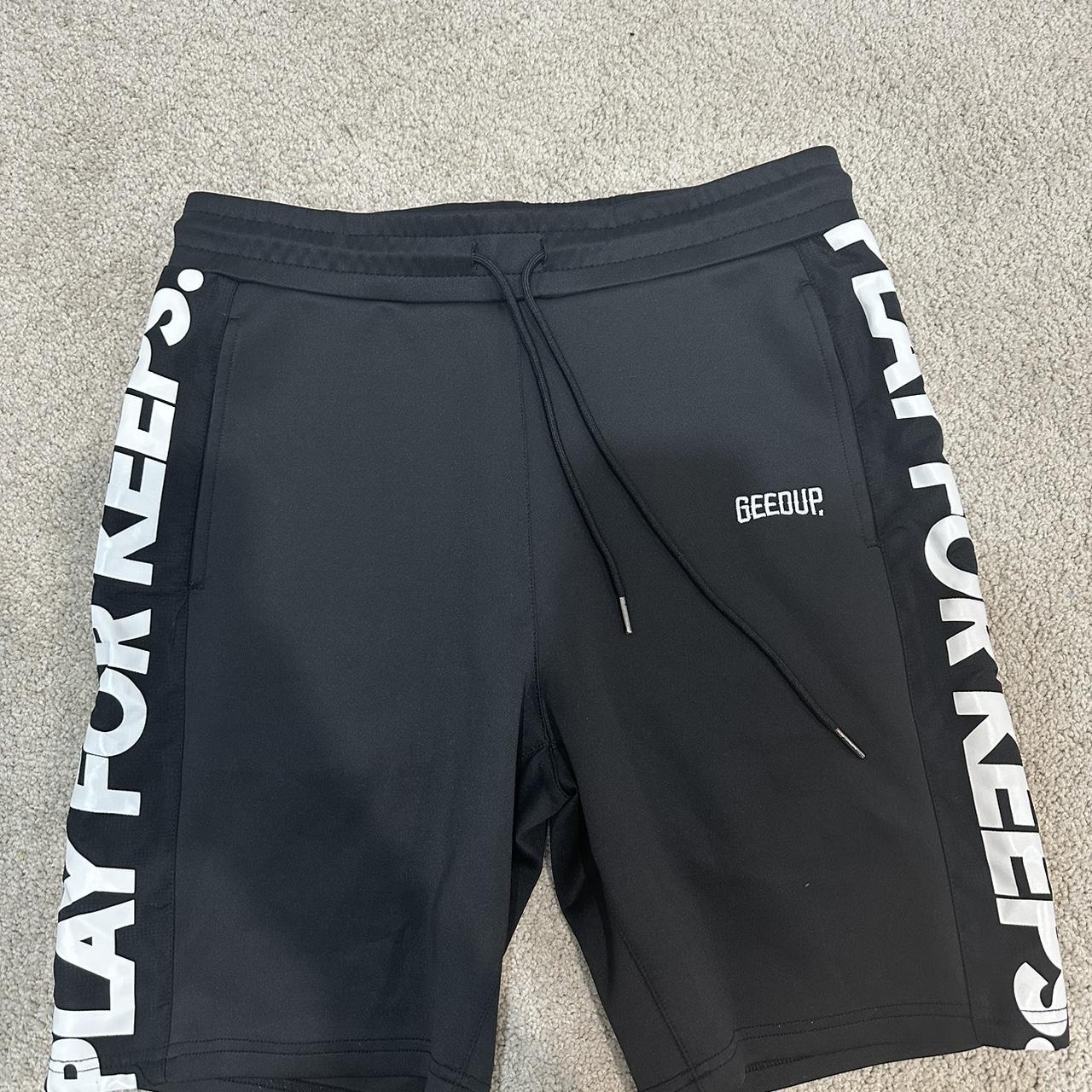 GEEDUP men’s shorts. Black size large Barely worn.... - Depop