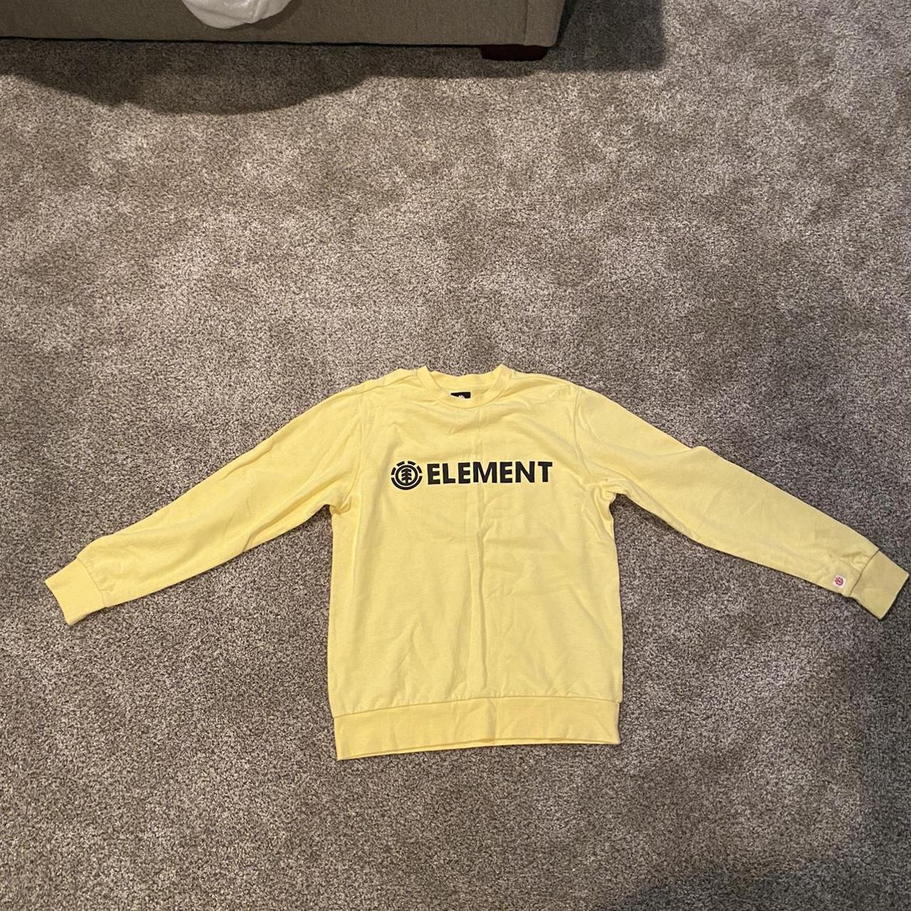 old yellow element crewneck medium no stains good... - Depop
