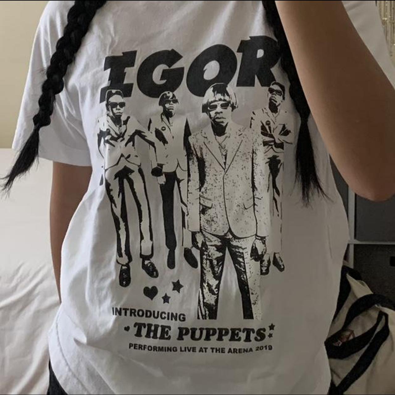 IGOR white tee -SMALL -unisex -used twice... - Depop