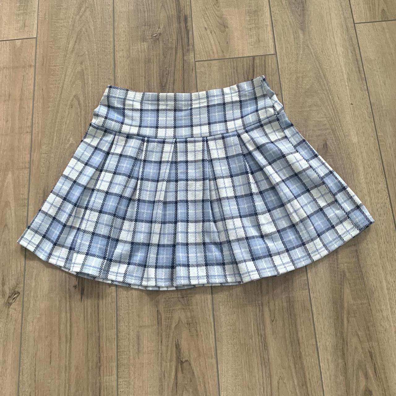 Urban Planet blue checkered mini skirt Never worn... - Depop