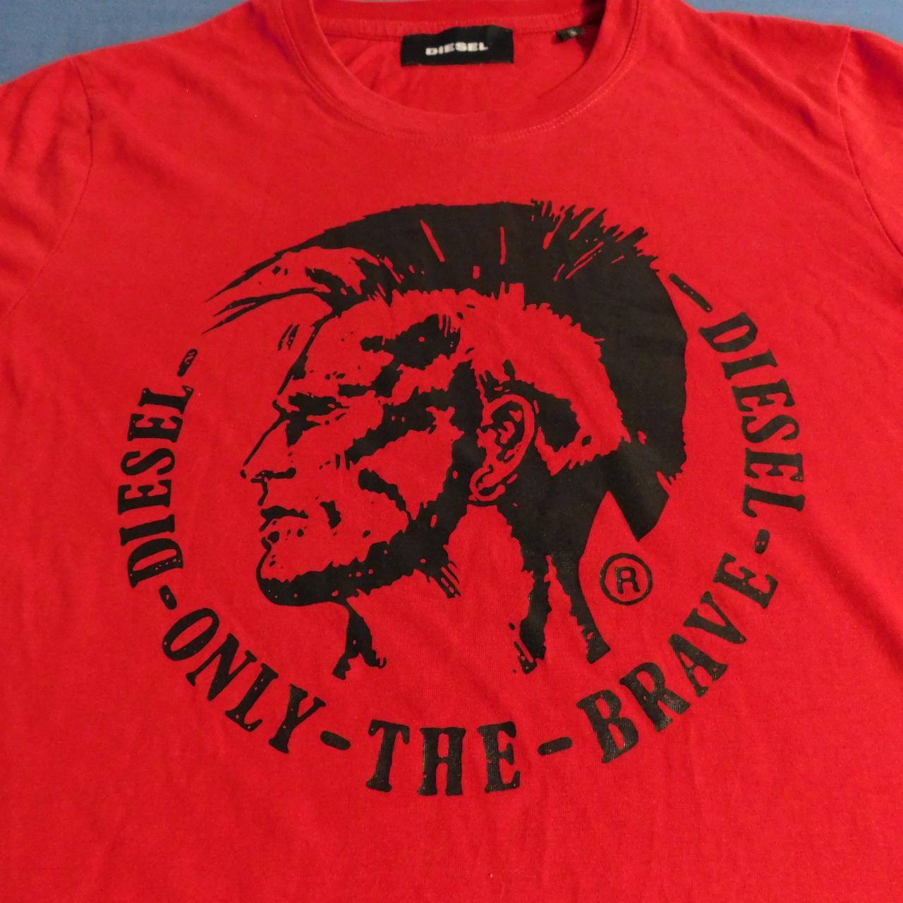 Diesel T-Shirt Diesel Mohawk Logo "Only The Brave"... - Depop