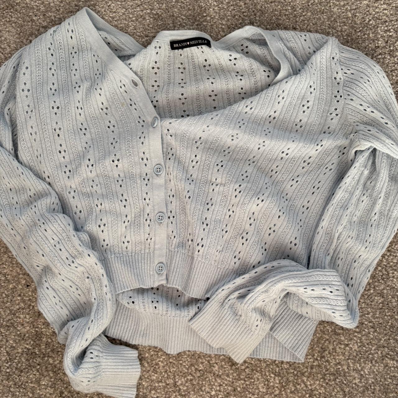 Brandy Melville baby blue cardigan | Depop