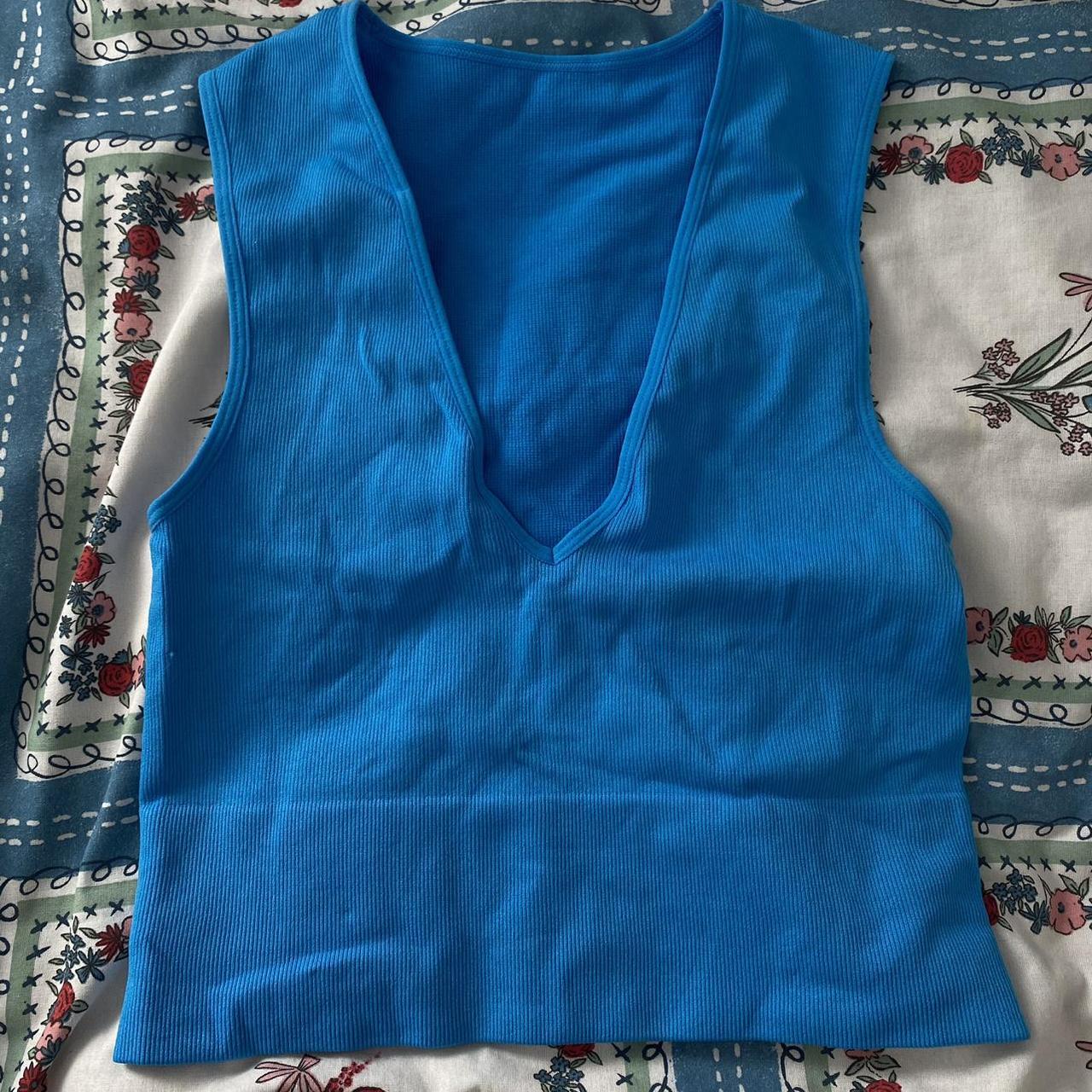 Blue Primark cute little crop top! Never been worn... - Depop