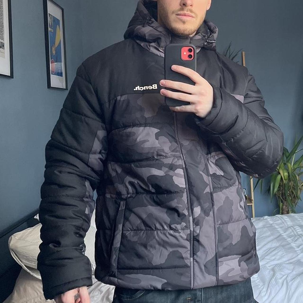 Vintage Bench Puffer Jacket Unreal fit. Peng camo... | Depop