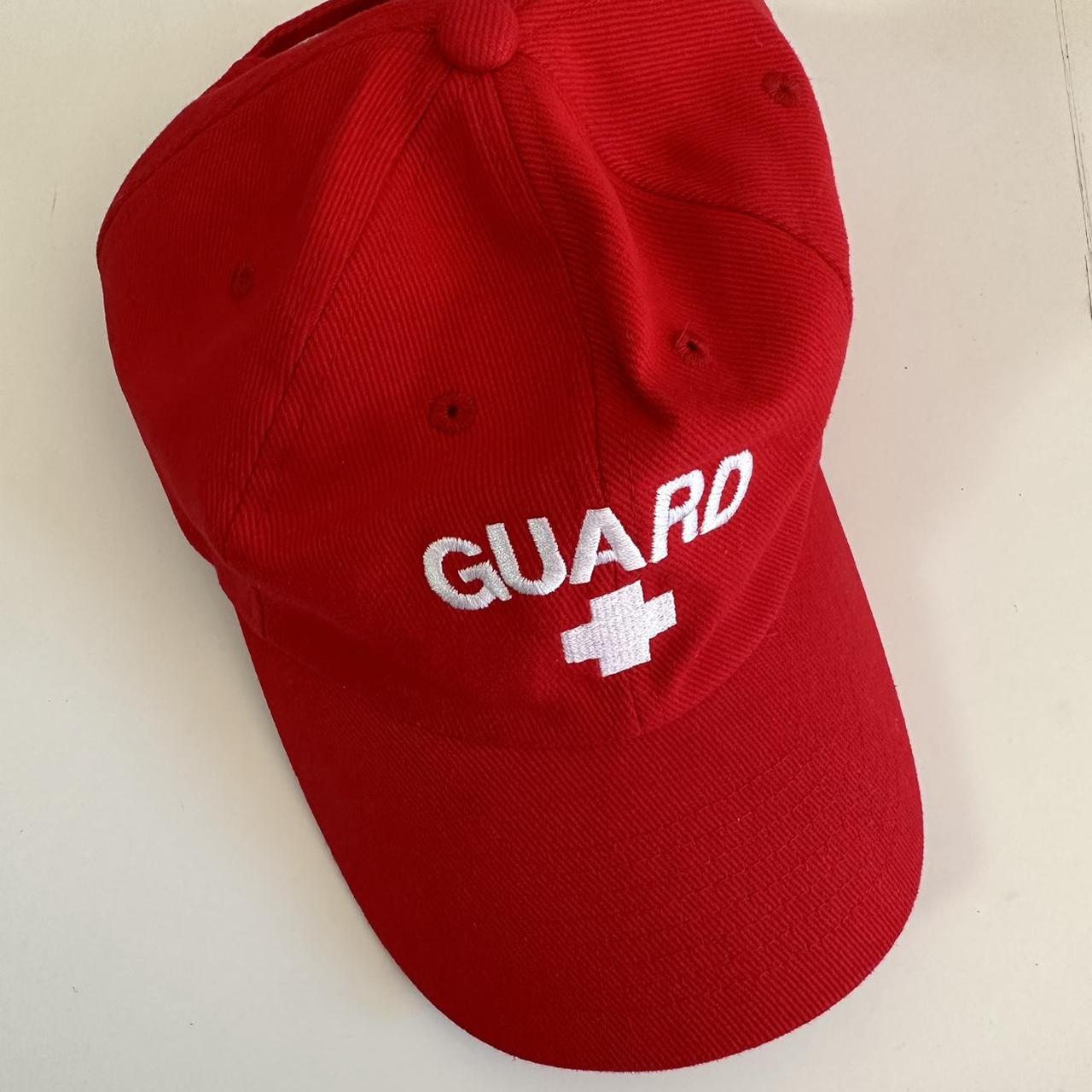 lifeguard red cap one size fits most in perfect... - Depop
