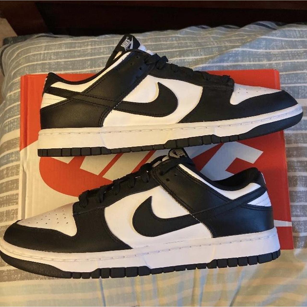 Nike Dunk Low 2021 Panda - worn 4-5x - great... - Depop