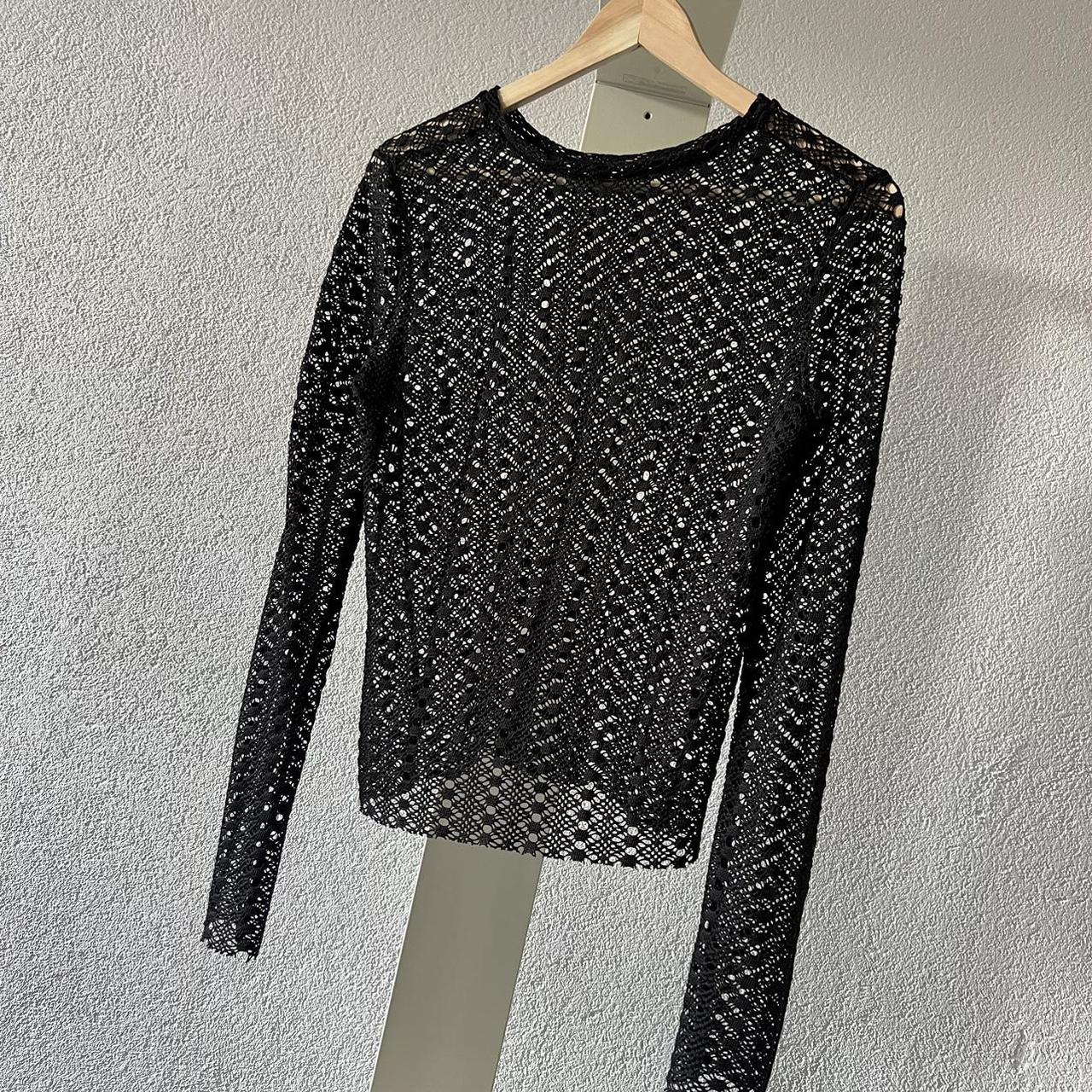 Y2K Archive Style lace mesh t-shirt ️FREE... - Depop