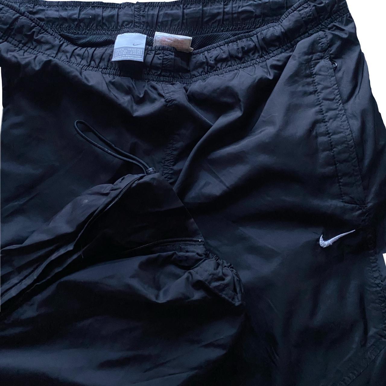 nike shell tracksuit bottoms. grey tag 2000s nike... - Depop