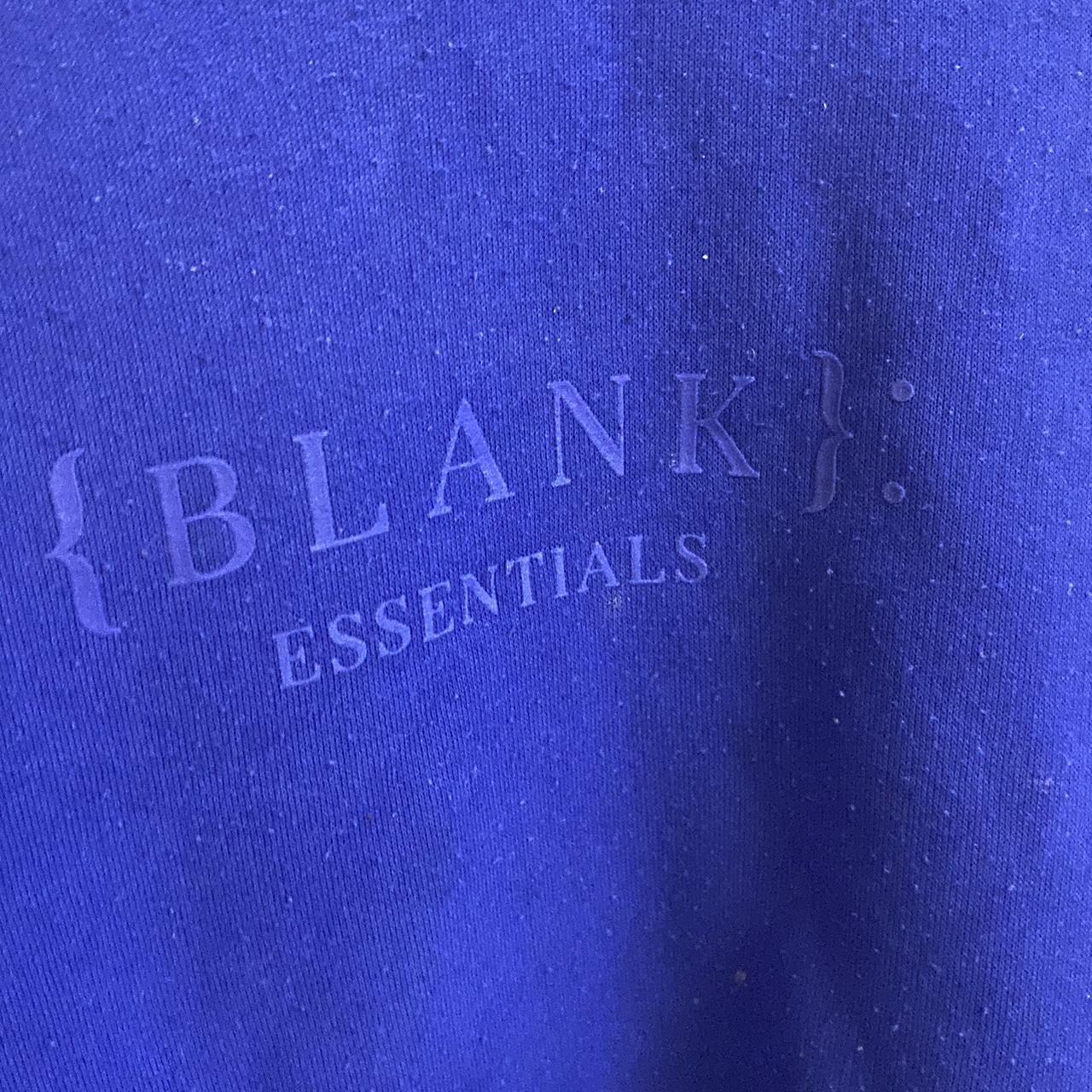 Blank Essentials hoodie Size - small Colour - blue - Depop