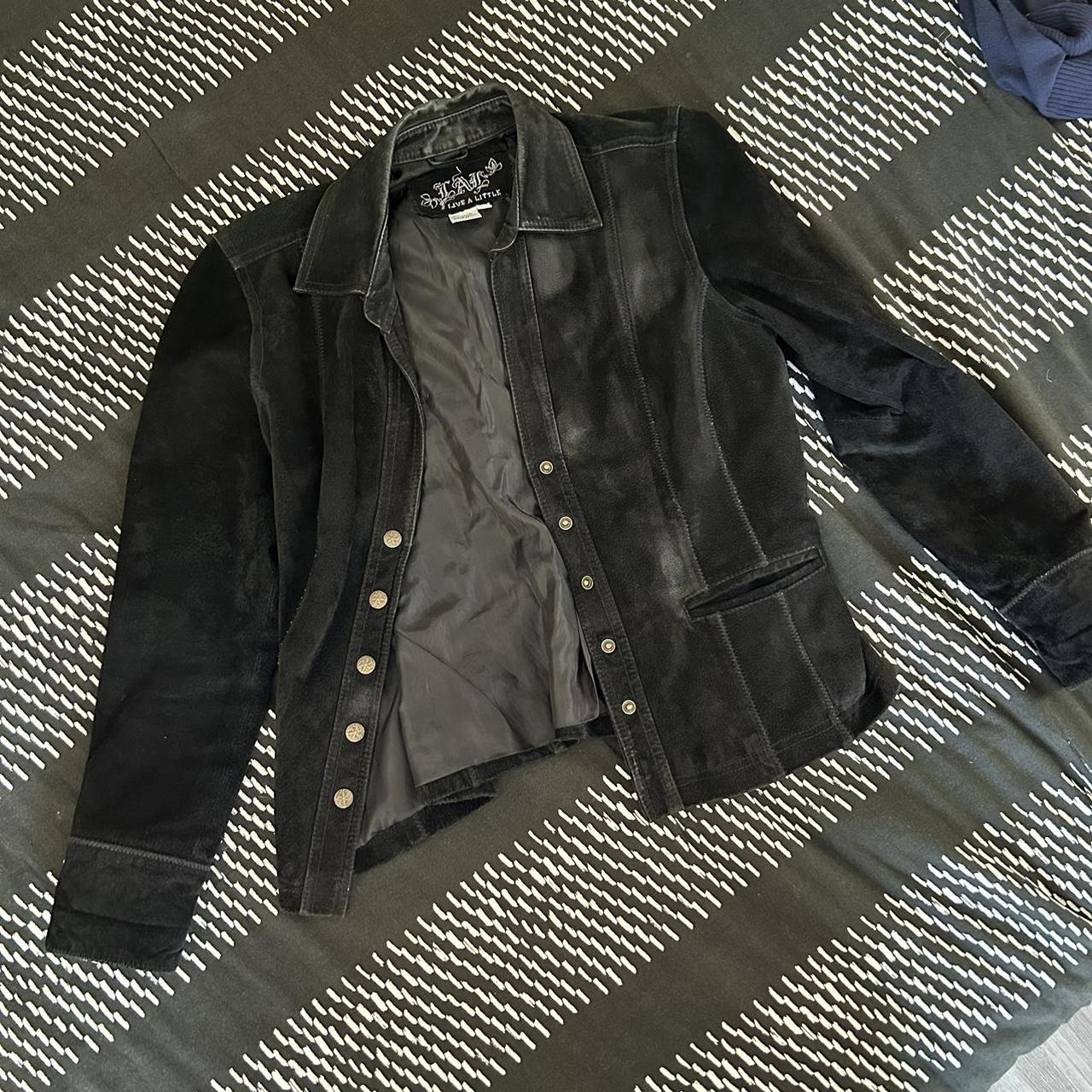 🌿🖤Black Suede Gerard Jacket 🖤🌿 Snap closures Fitted... - Depop