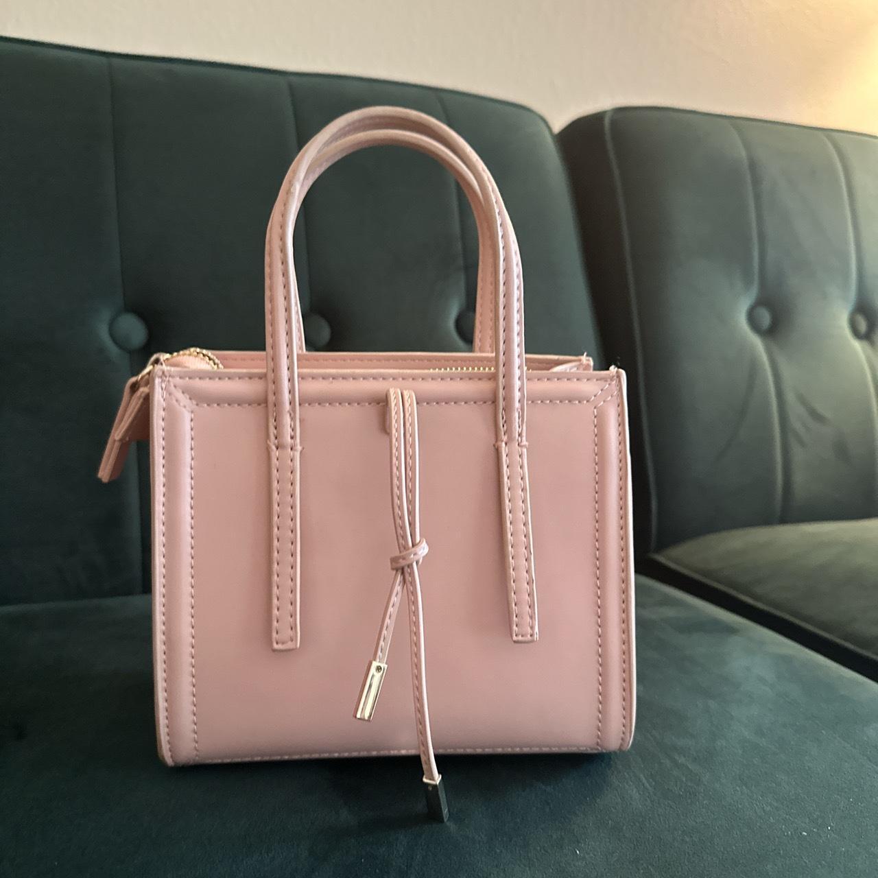 Small Mauve-y Pink Top-handle Handbag. A great,... - Depop