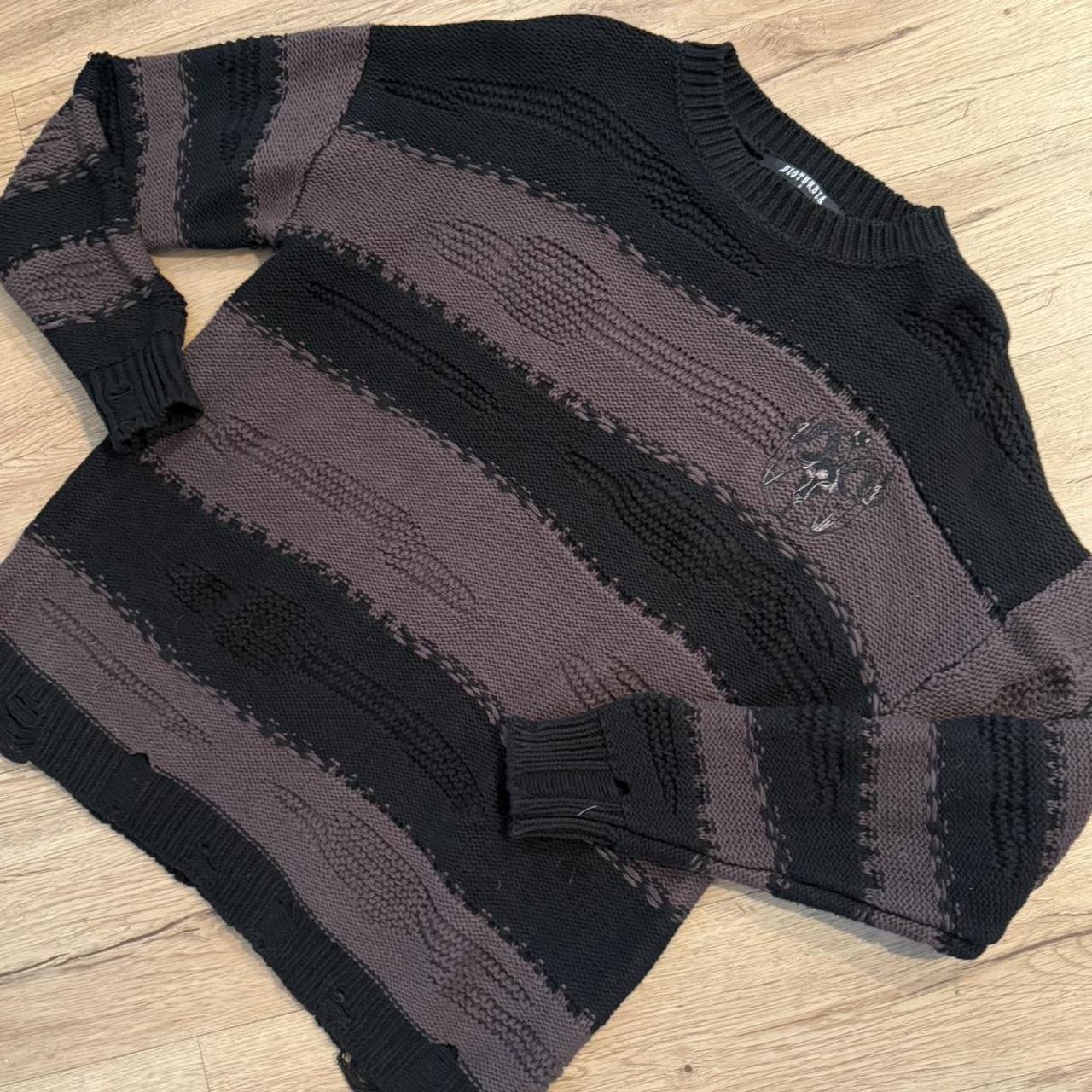 Disturbia Somnia Stripe Knit Sweater SOLD OUT NEVER... | Depop
