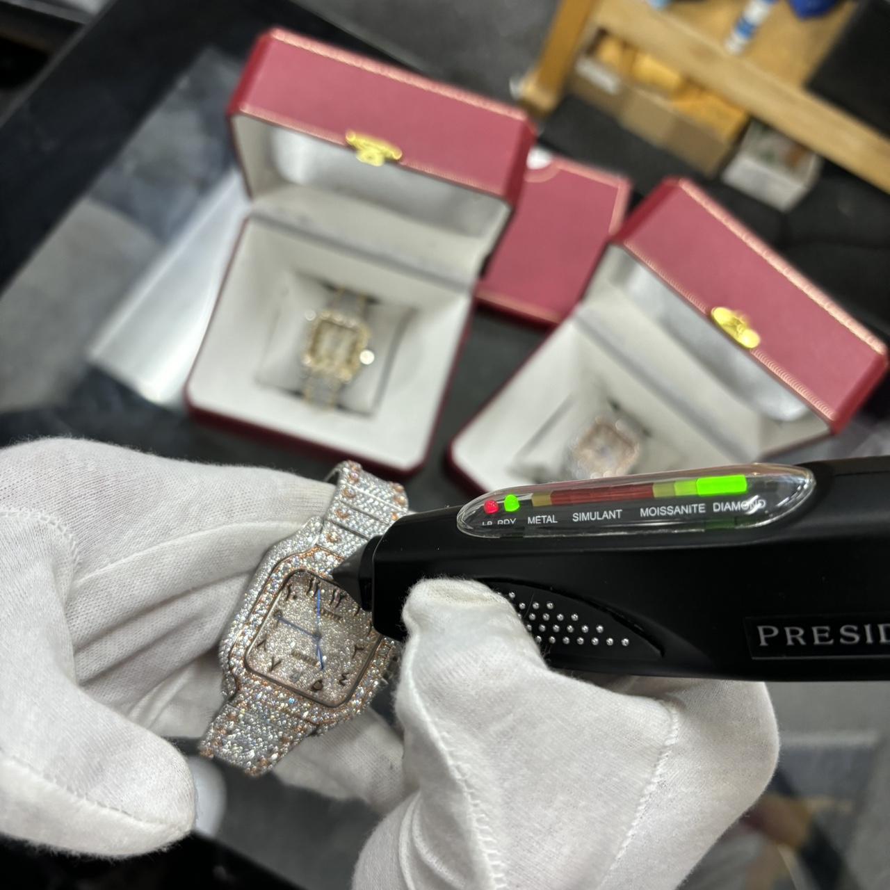 Iced out Ap royal oak 41mm Vvs Moissanite bussdown... | Depop