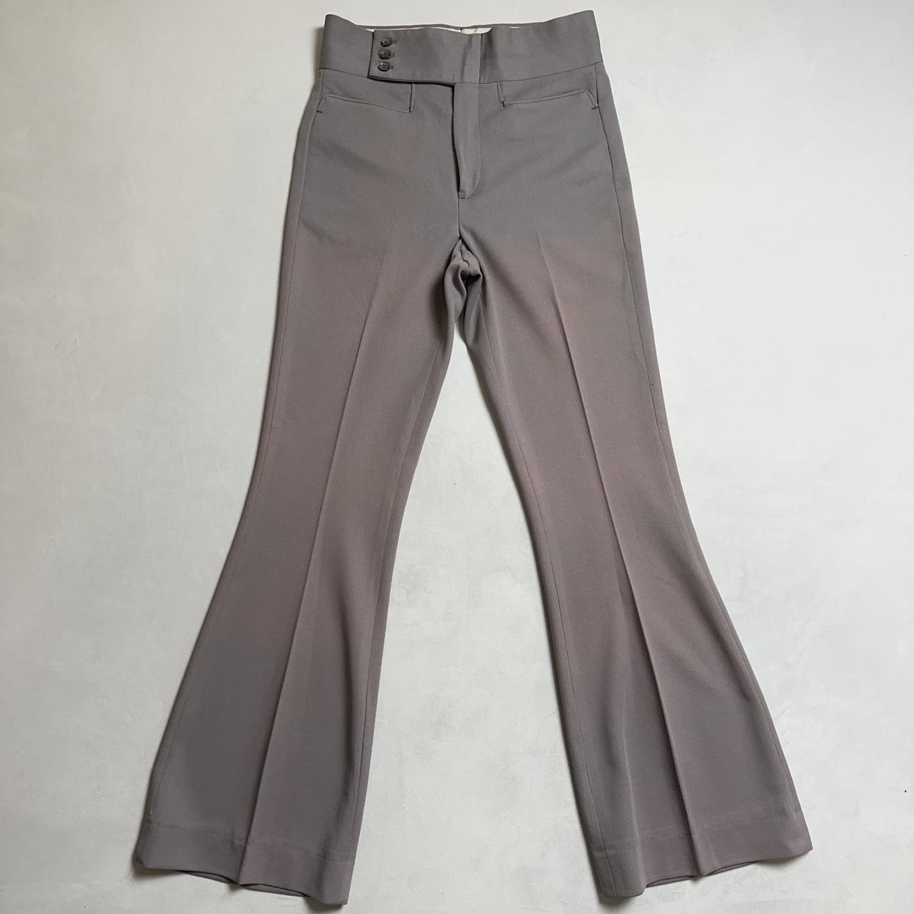 Vintage 1970s double knit polyester disco slacks... - Depop