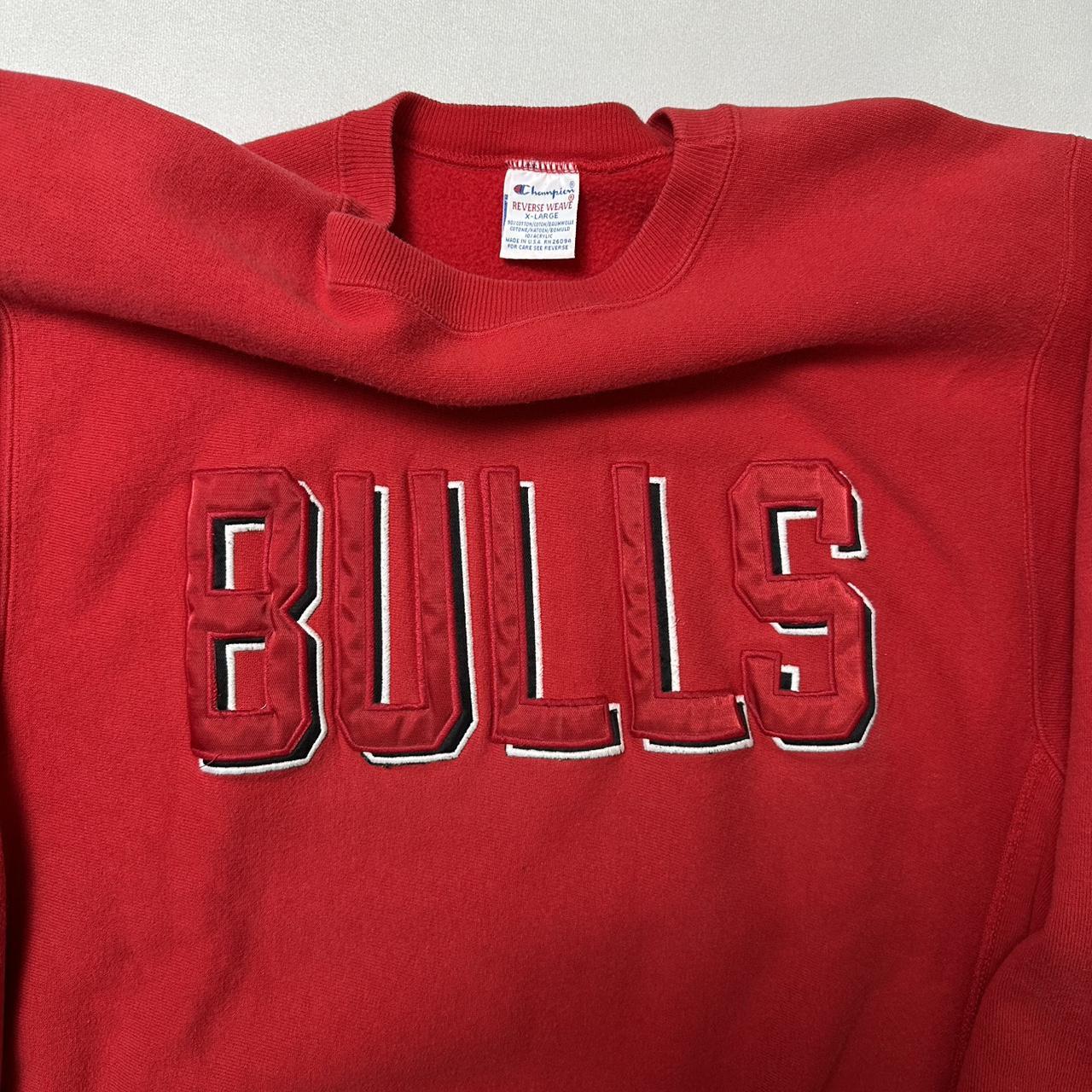 Vintage 1990s Chicago bulls champion reverse weave... | Depop
