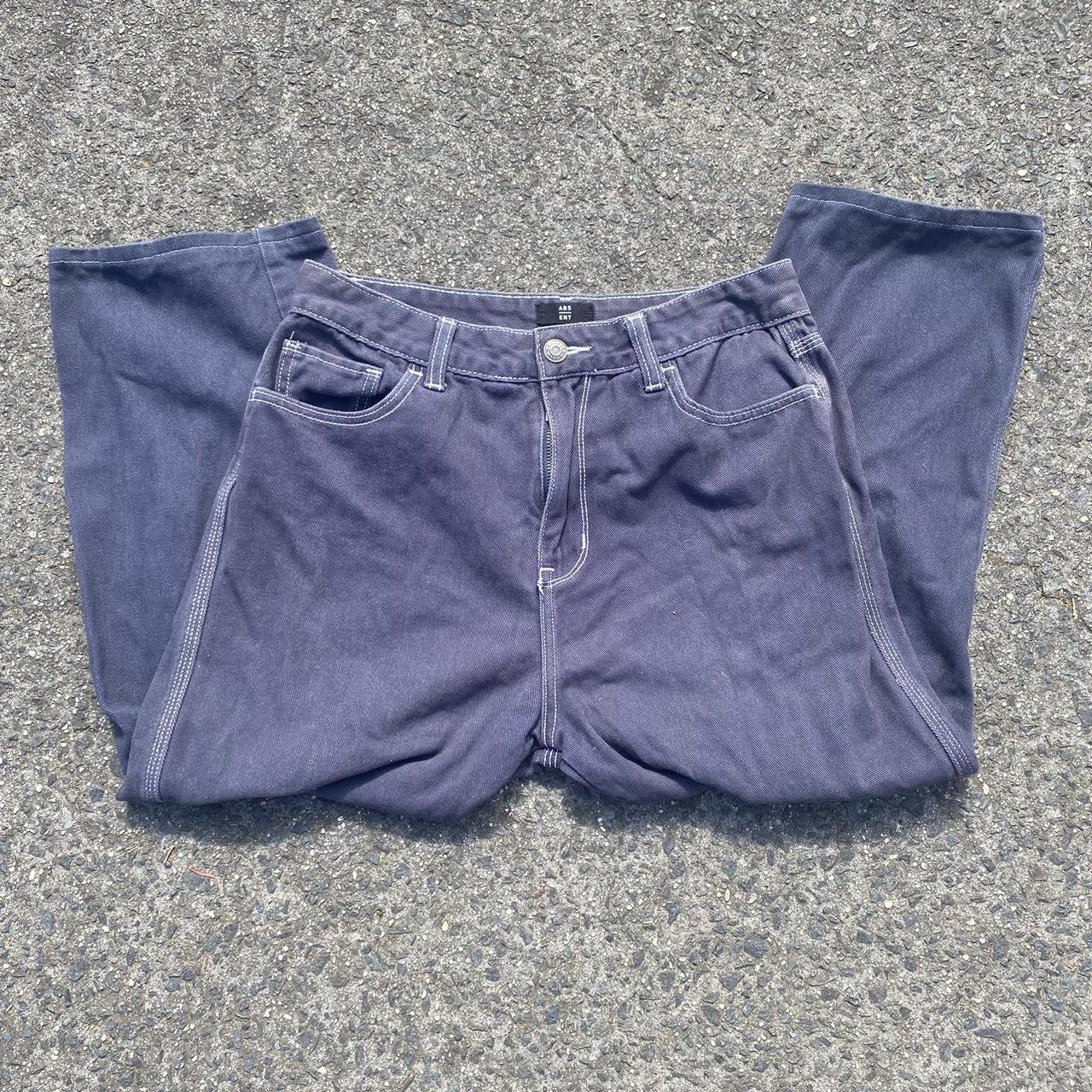 absent baggy wide leg jeans size 30 - Depop