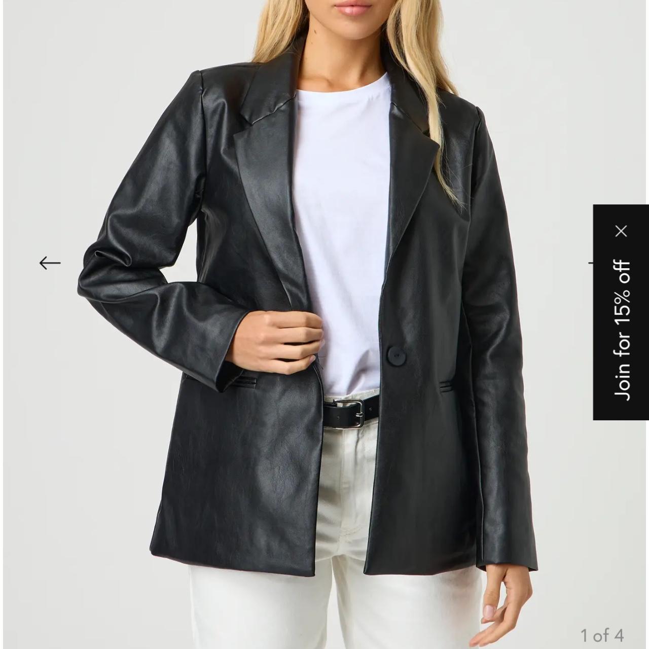 glassons leather blazer, i bought last season,... - Depop